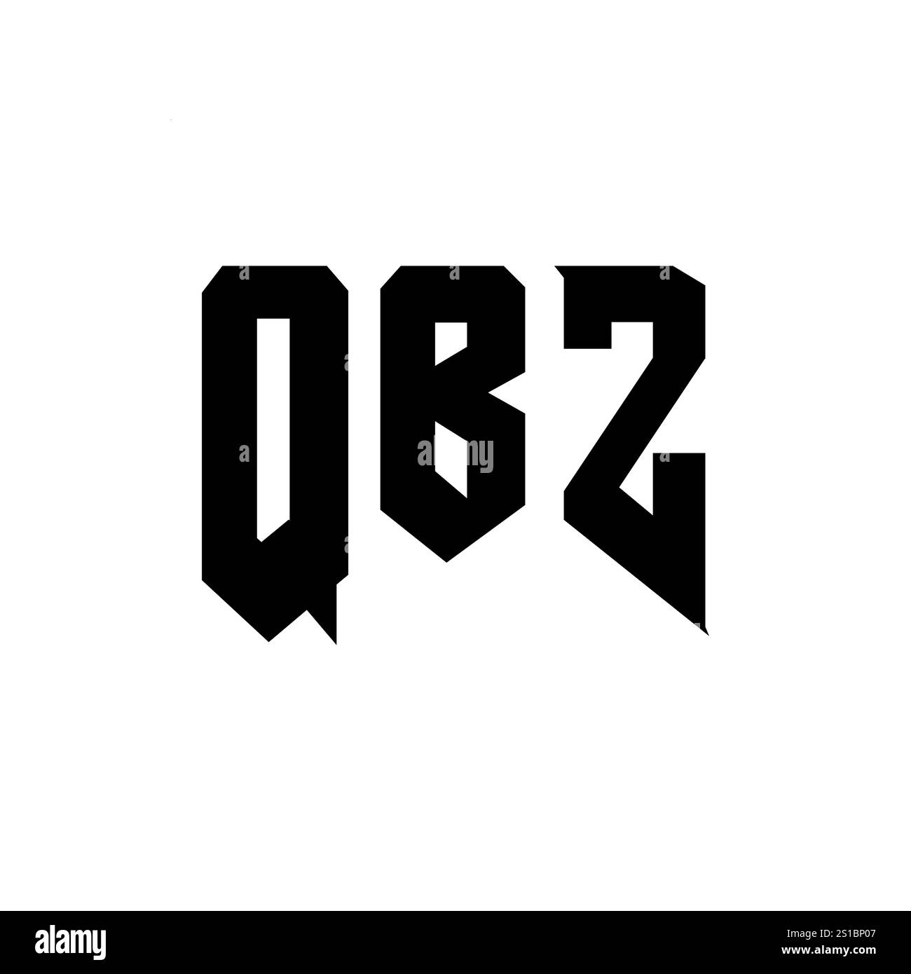 QBZ letter logo design for technology company. QBZ logo design black ...