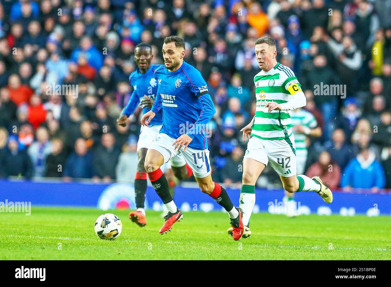 Glasgow, UK. 02nd Jan, 2025. Rangers played Celtic at Ibrox, Glasgow ...