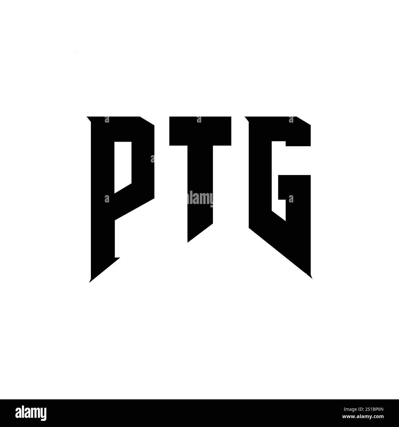 PTG letter logo design for technology company. PTG logo design black and white color combination ...