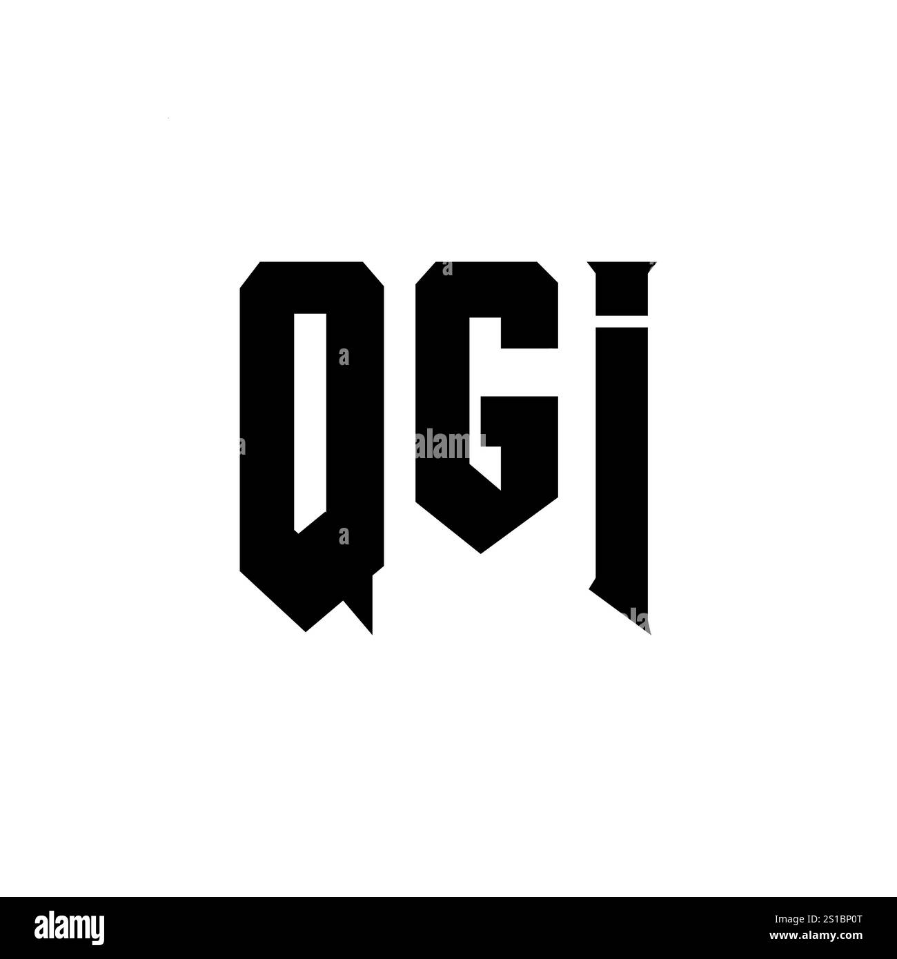 Qgi Letter Logo Design For Technology Company Qgi Logo Design Black And White Color Combination