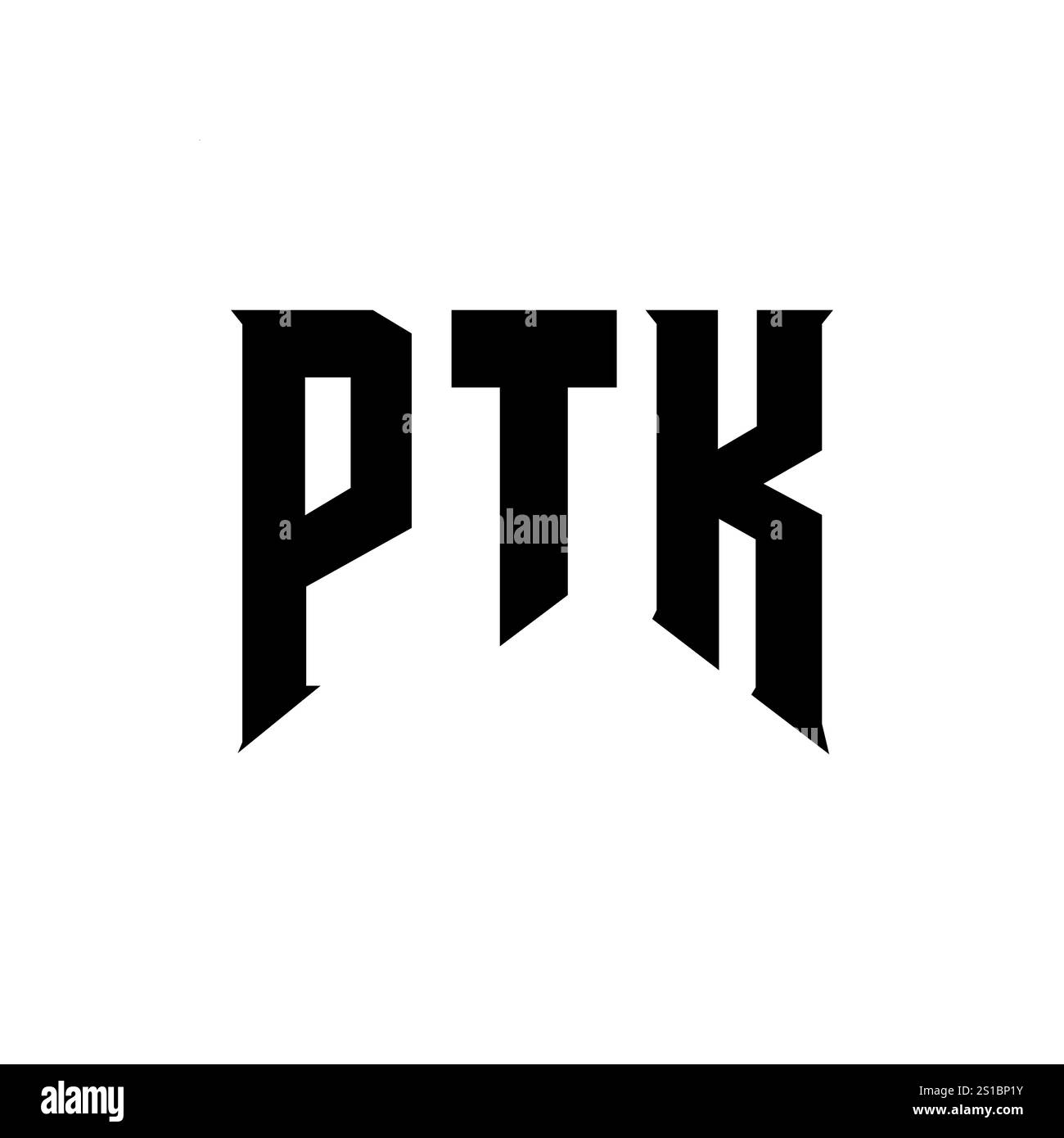 PTK letter logo design for technology company. PTK logo design black ...
