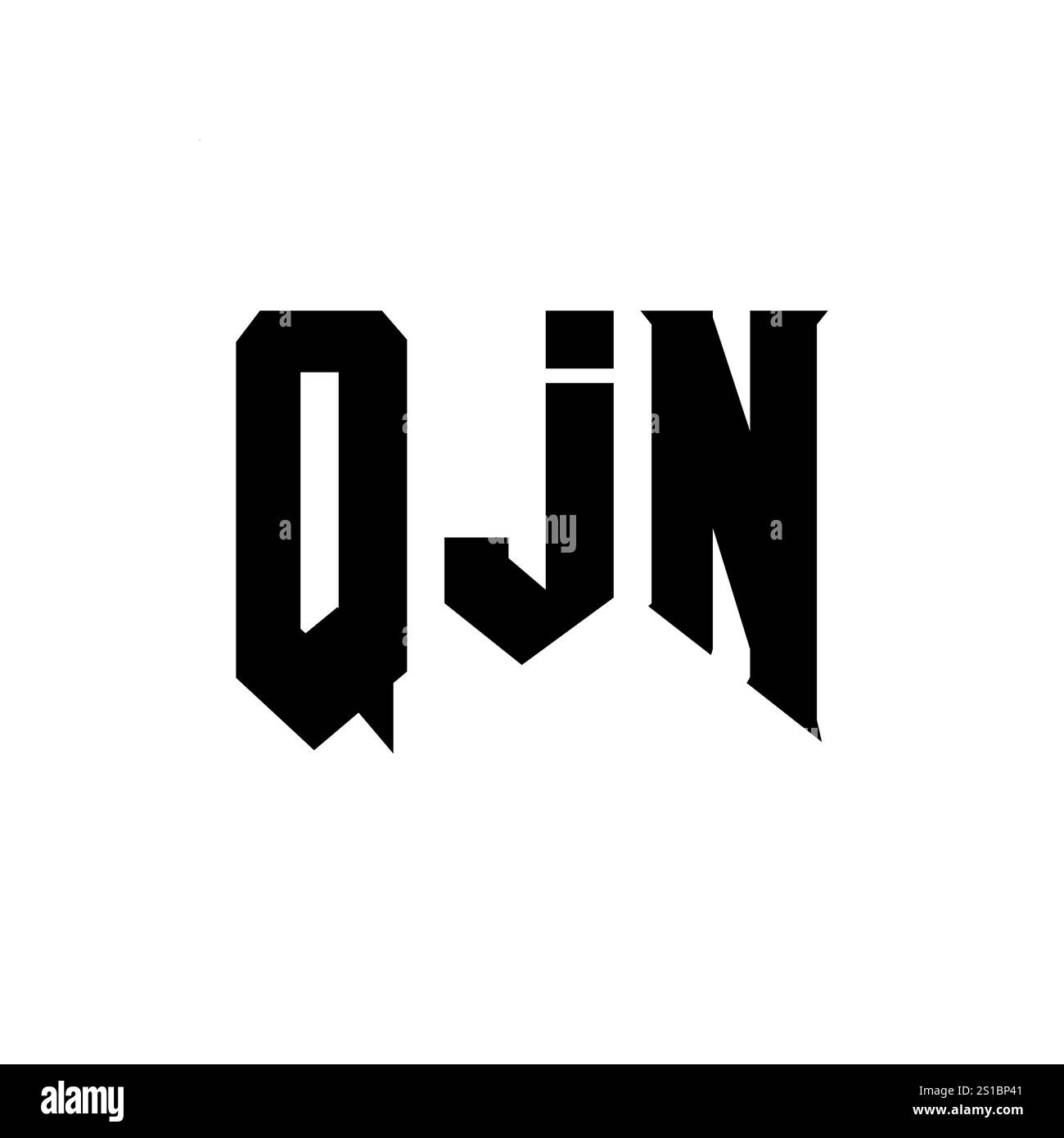 QJN letter logo design for technology company. QJN logo design black ...