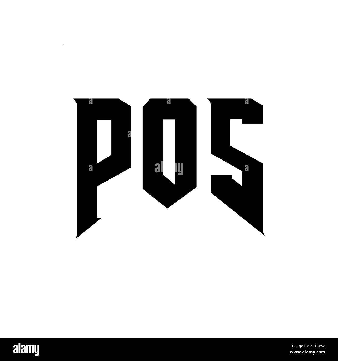 POS letter logo design for technology company. POS logo design black ...
