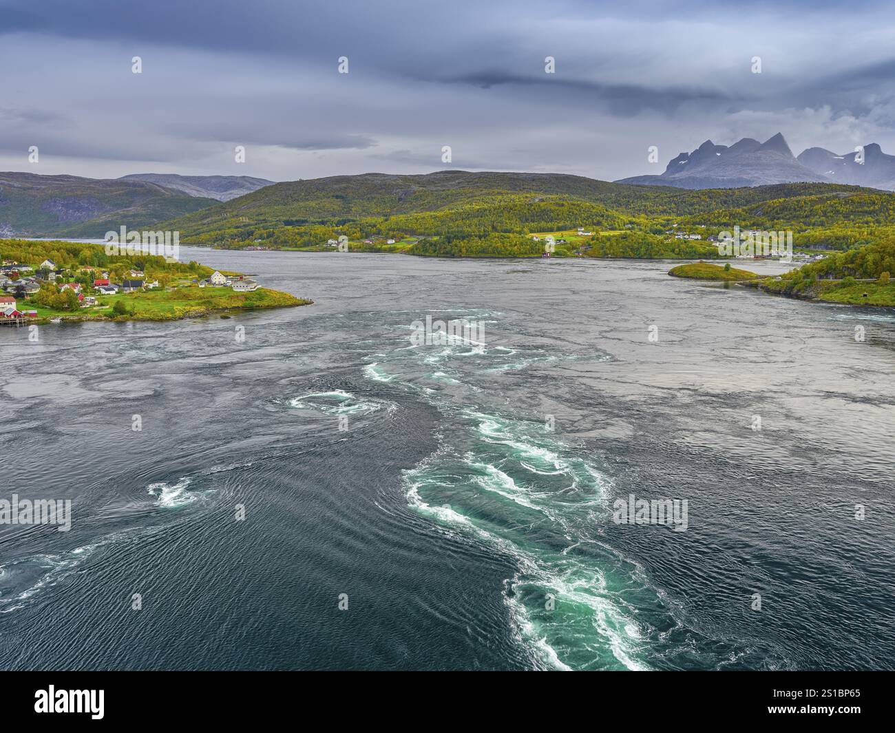 Saltstraumen, Salten, tidal stream, Saltfjord, Bodo, Norway, Europe ...