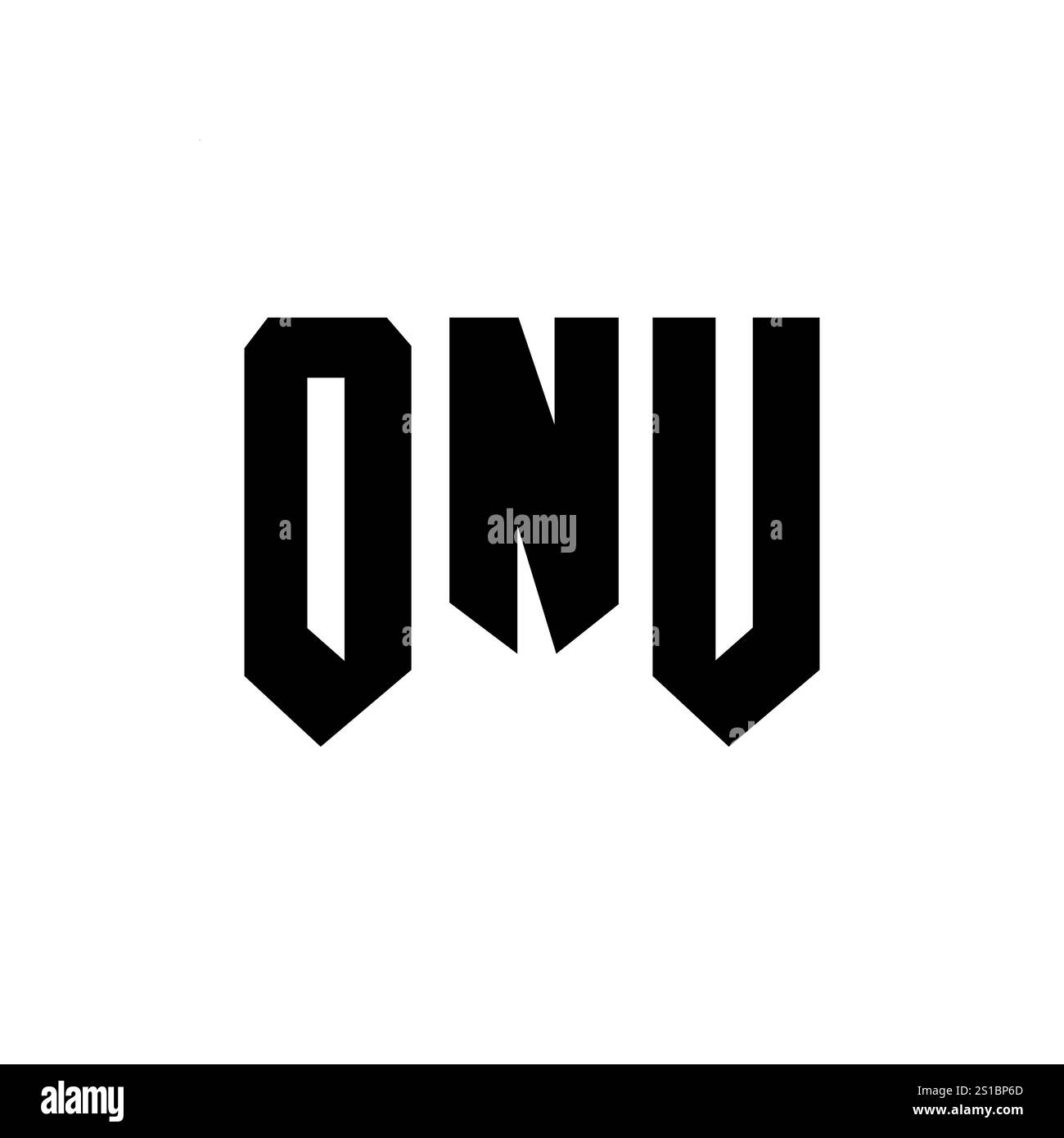 ONU letter logo design for technology company. ONU logo design black ...
