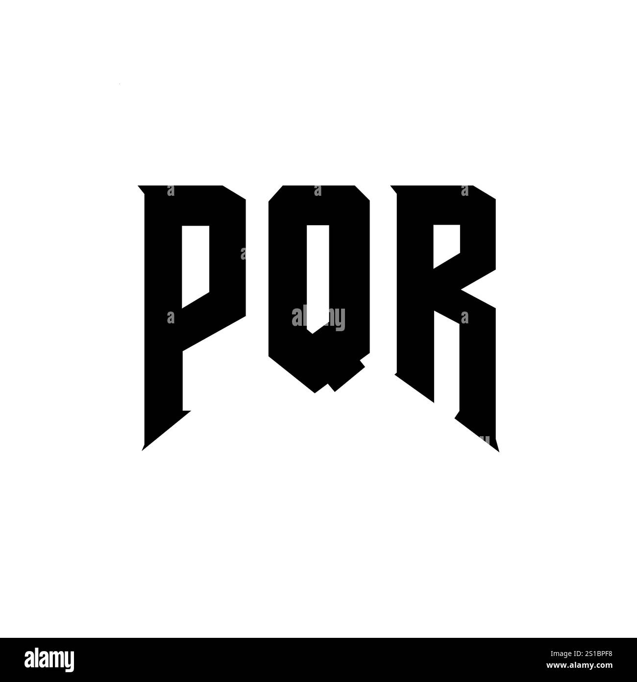 PQR letter logo design for technology company. PQR logo design black ...