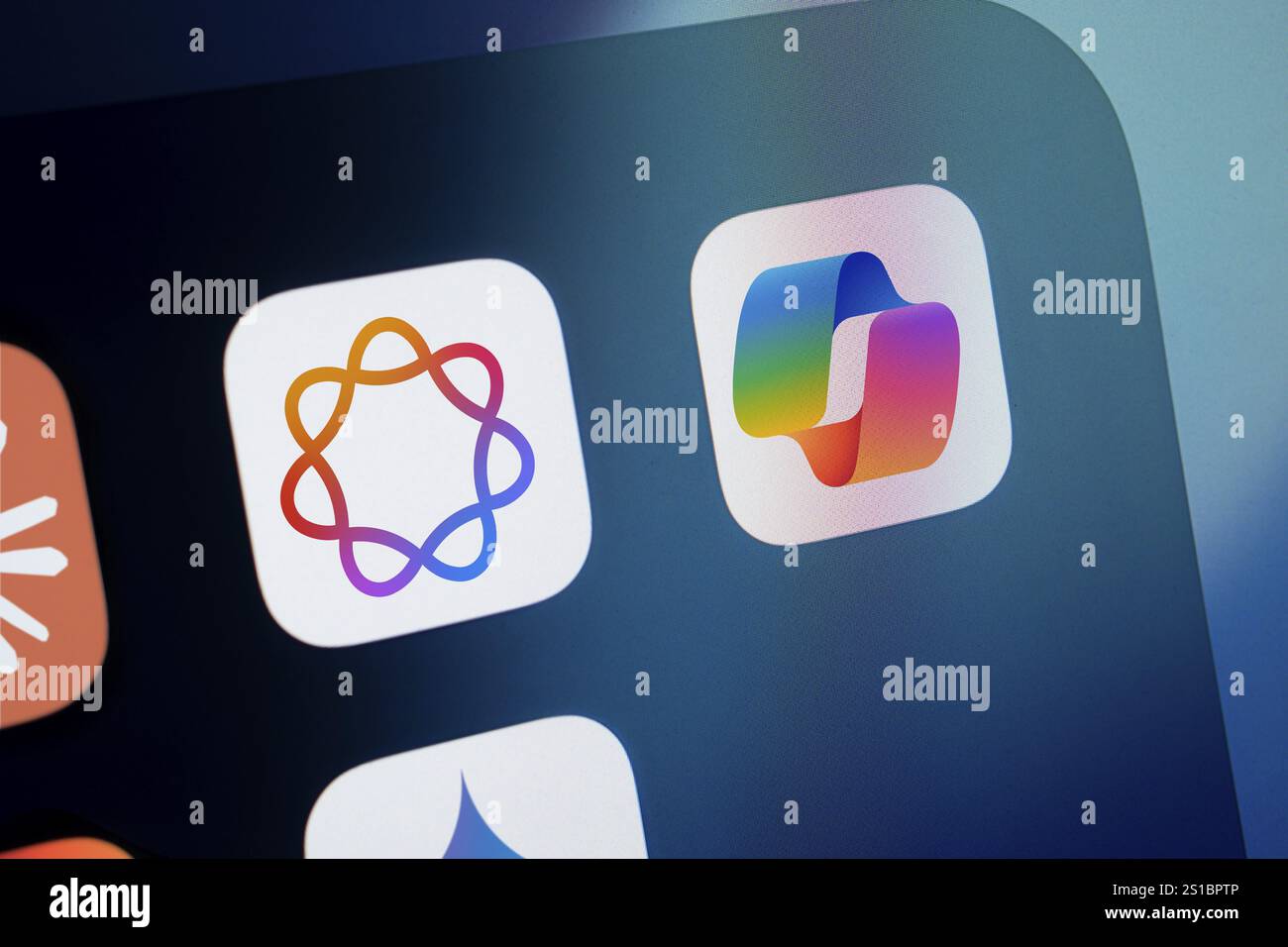 A close up of an iPhone screen displaying the Miceosoft copilot and ...