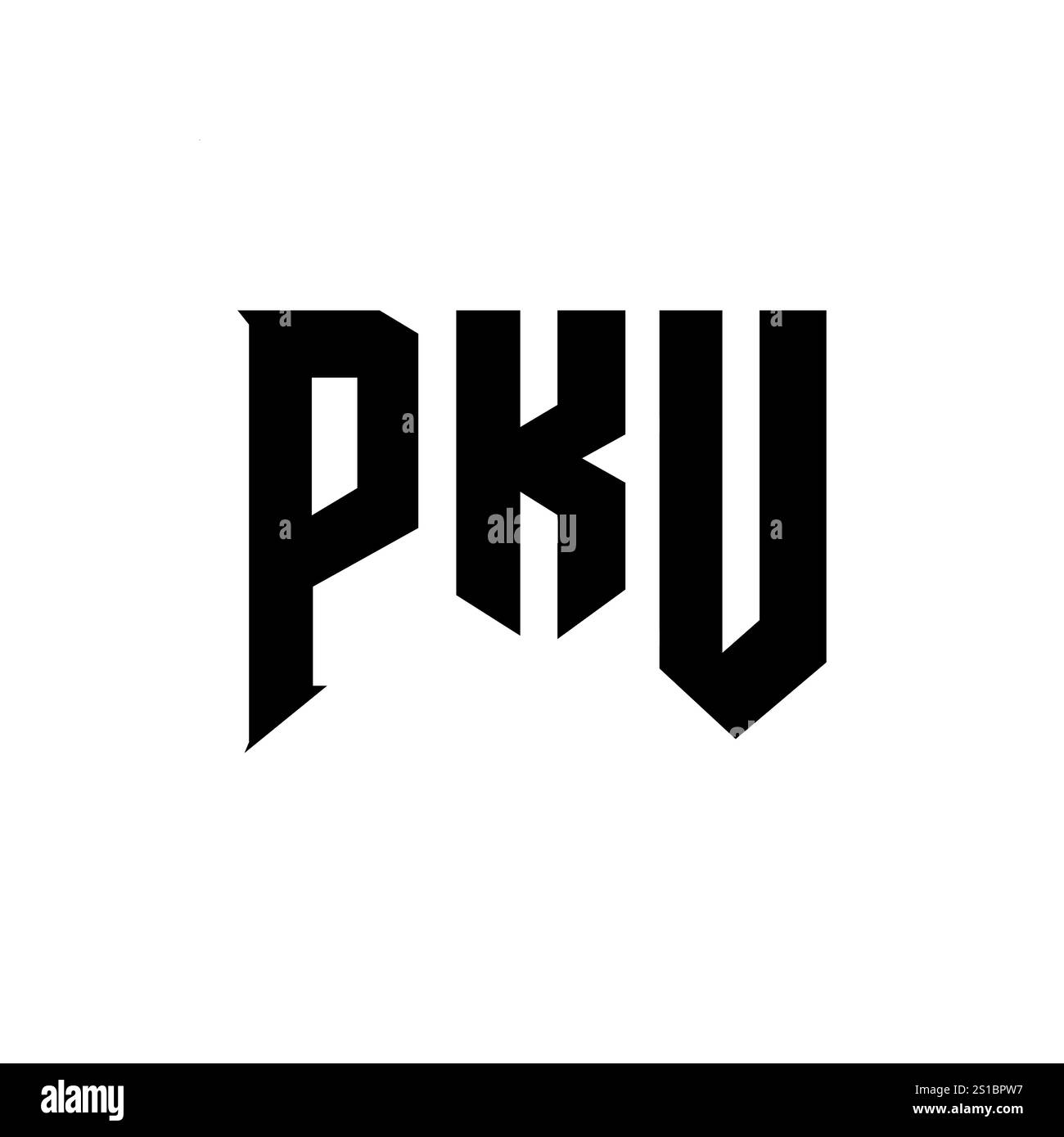PKU letter logo design for technology company. PKU logo design black ...