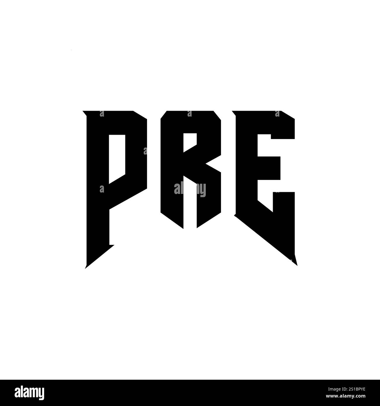 PRE letter logo design for technology company. PRE logo design black ...