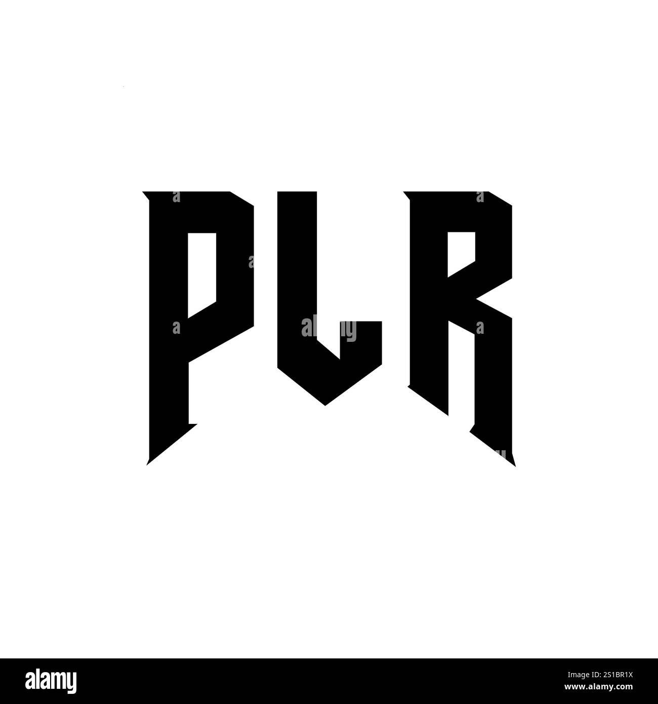 PLR letter logo design for technology company. PLR logo design black ...