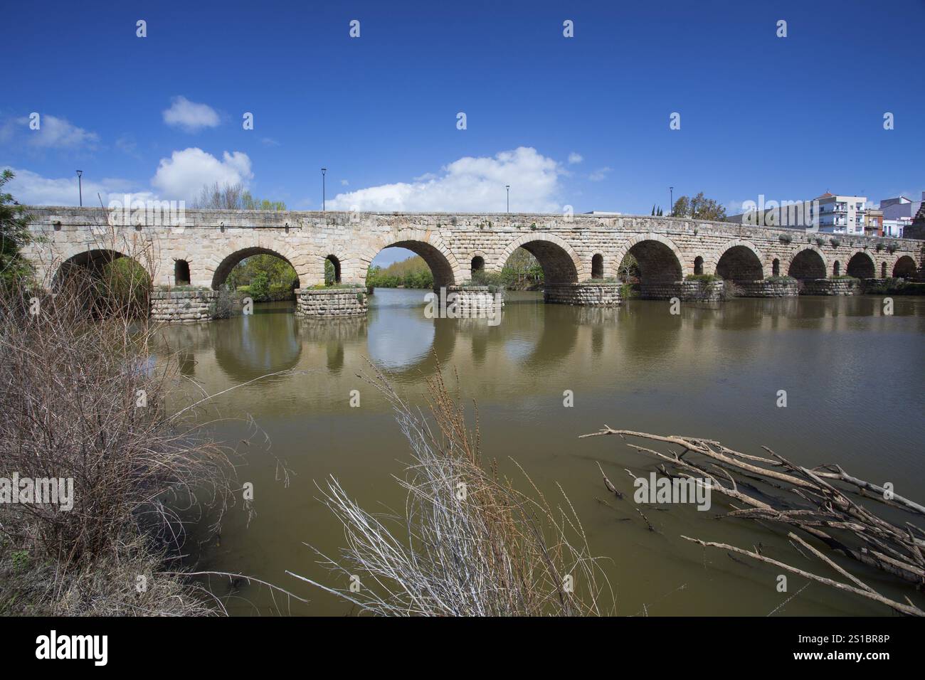 Puente Romano, Roman Bridge, Merida, Extremadura, Spain, Europe Stock ...