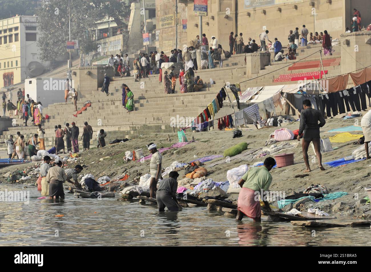 Varanasi, Uttar Pradesh, India, Asia, Daily hustle and bustle on the ...