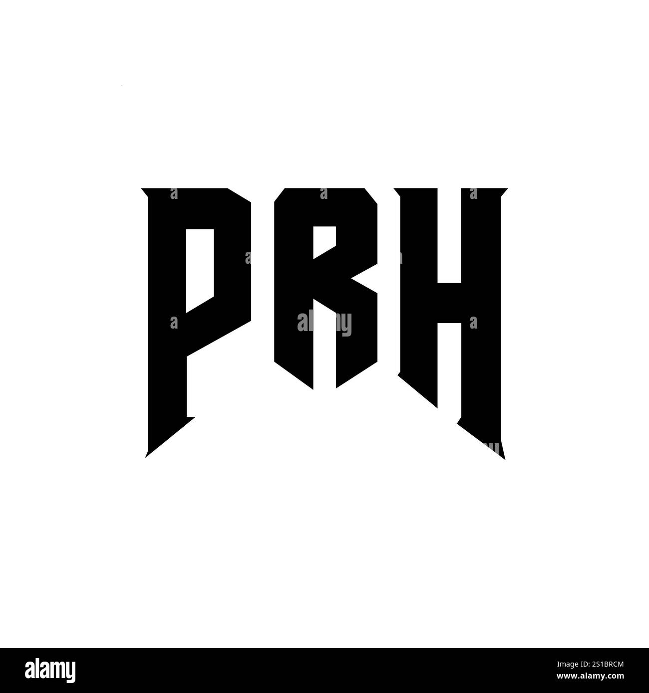 PRH letter logo design for technology company. PRH logo design black ...