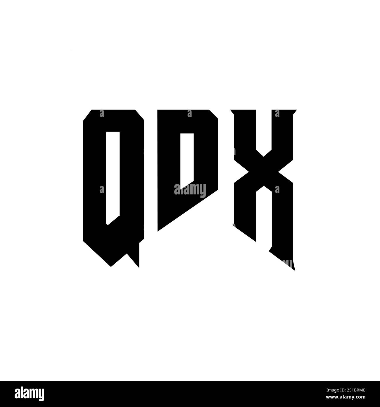 QDX letter logo design for technology company. QDX logo design black and white color combination ...