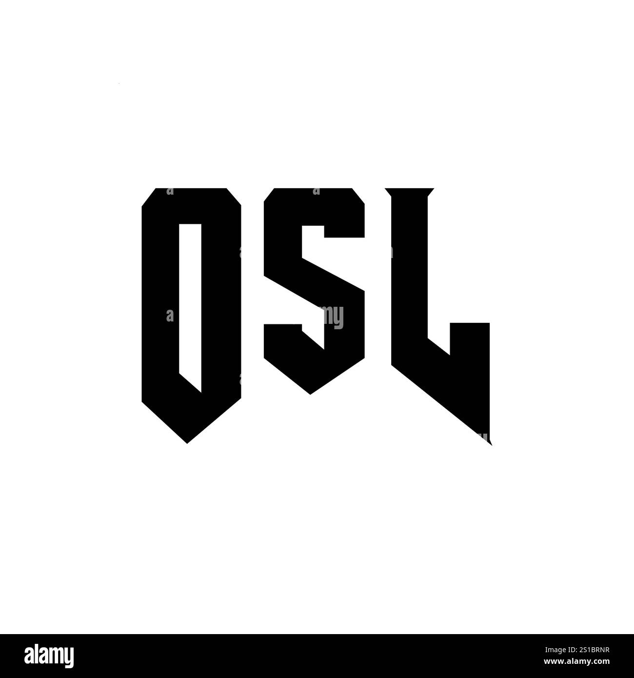 OSL letter logo design for technology company. OSL logo design black and white color combination ...