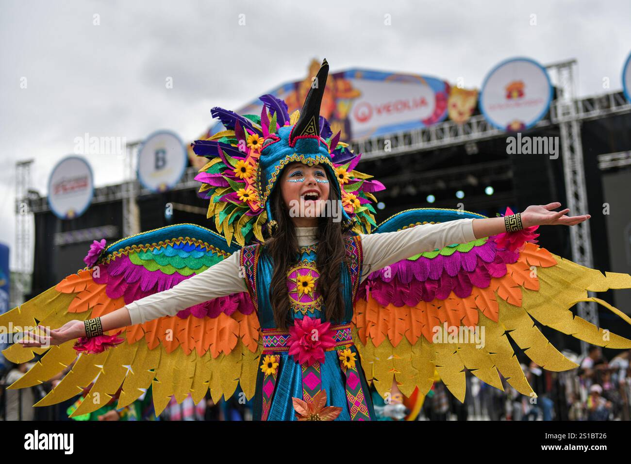Pasto, Colombia. 02nd Jan, 2025. Kid-artist agreggations take part ...