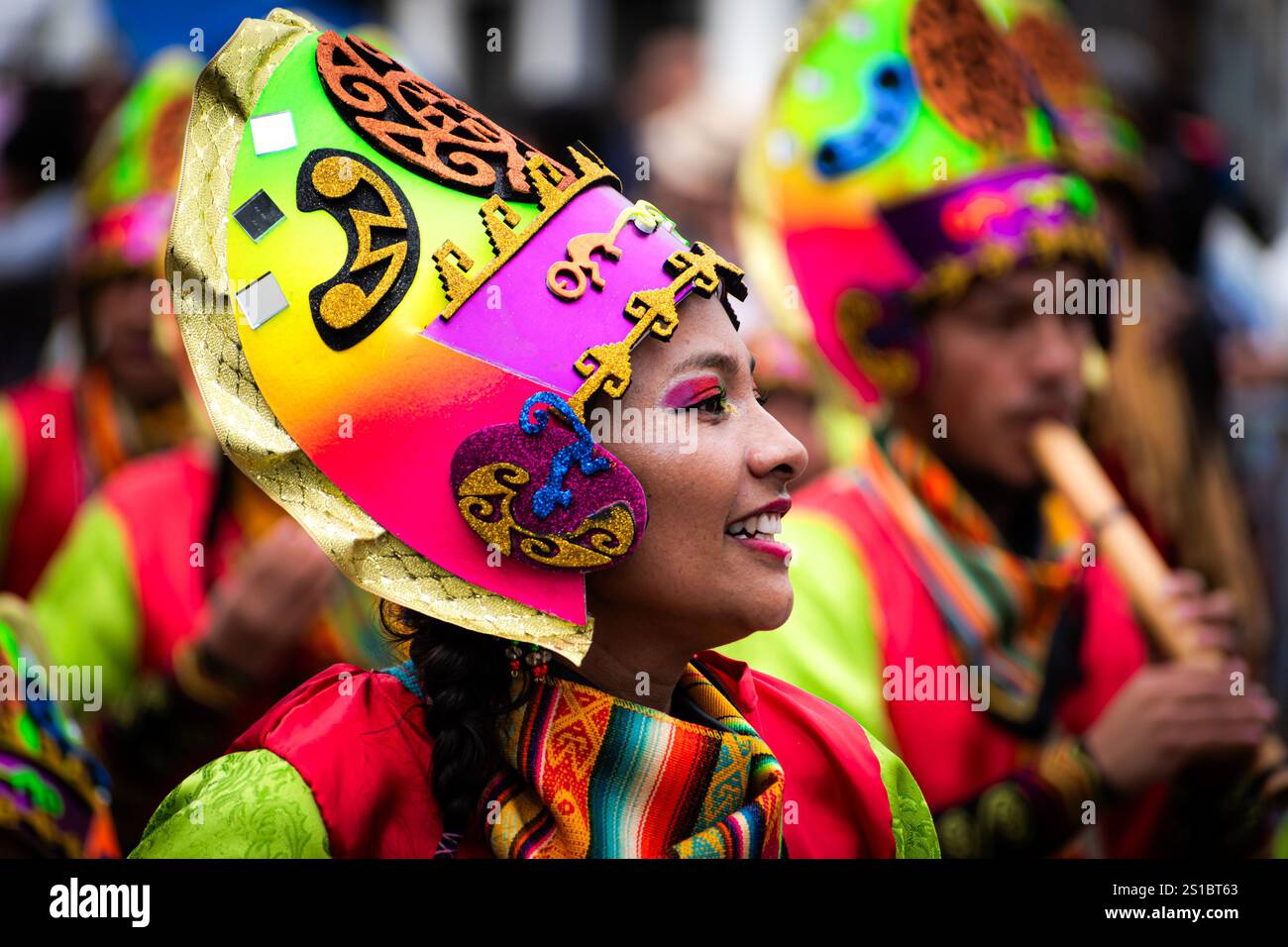 Pasto, Colombia. 02nd Jan, 2025. Kid-artist aggregations take part ...
