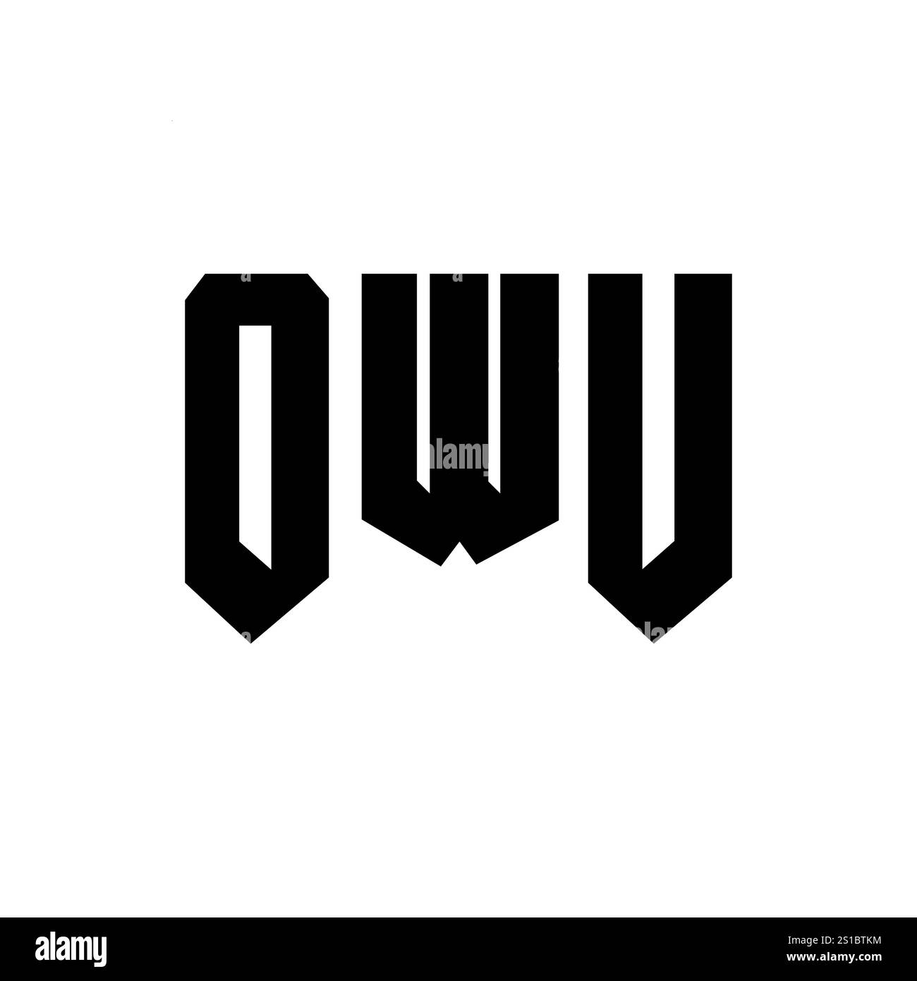 OWU letter logo design for technology company. OWU logo design black ...