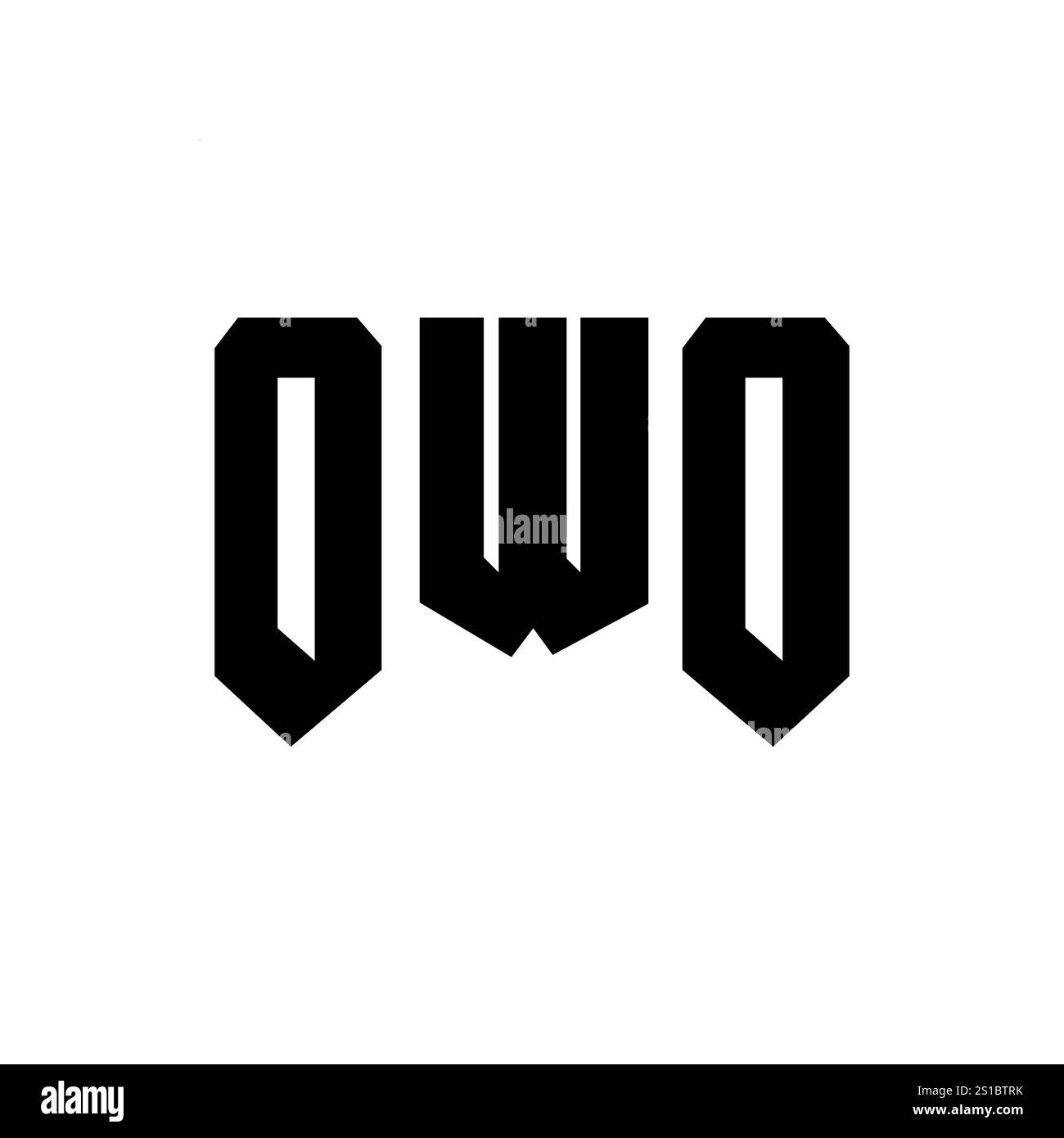 OWO letter logo design for technology company. OWO logo design black ...