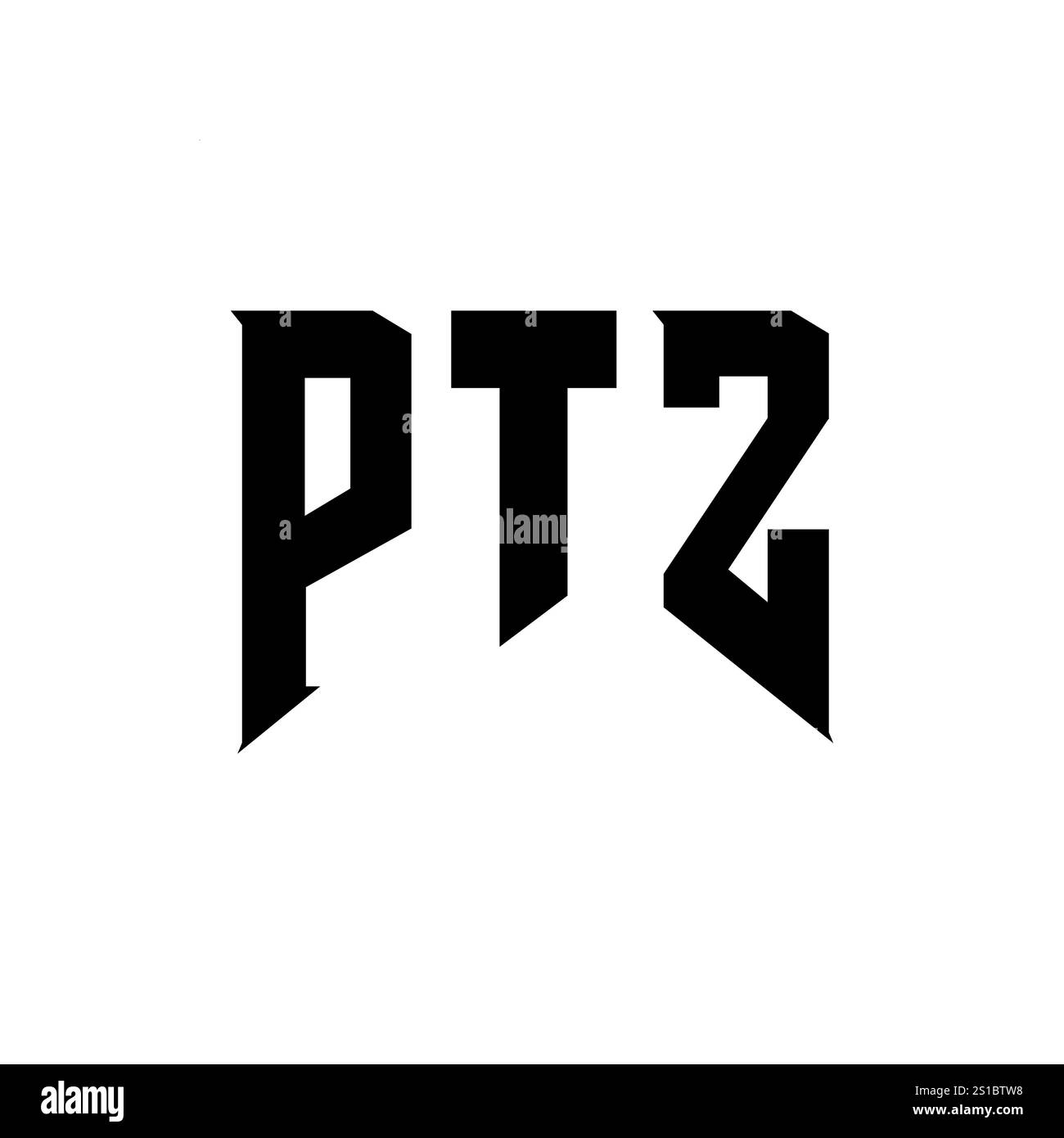 PTZ letter logo design for technology company. PTZ logo design black ...