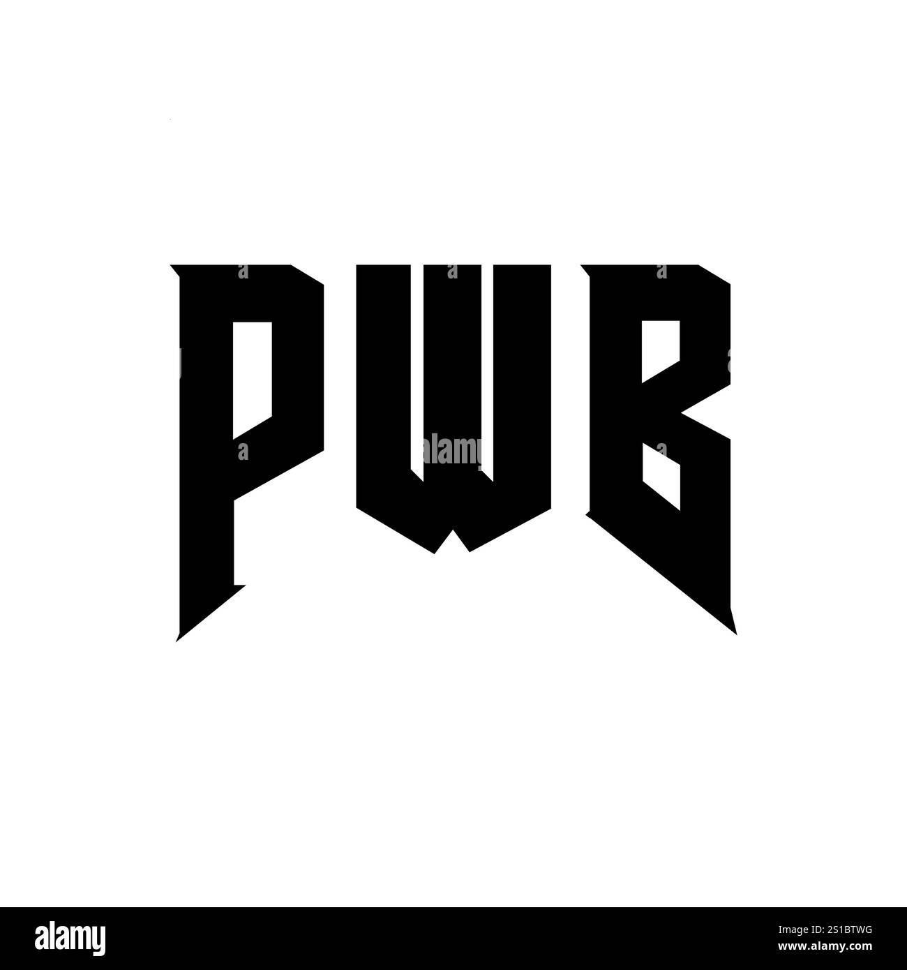 PWB letter logo design for technology company. PWB logo design black ...