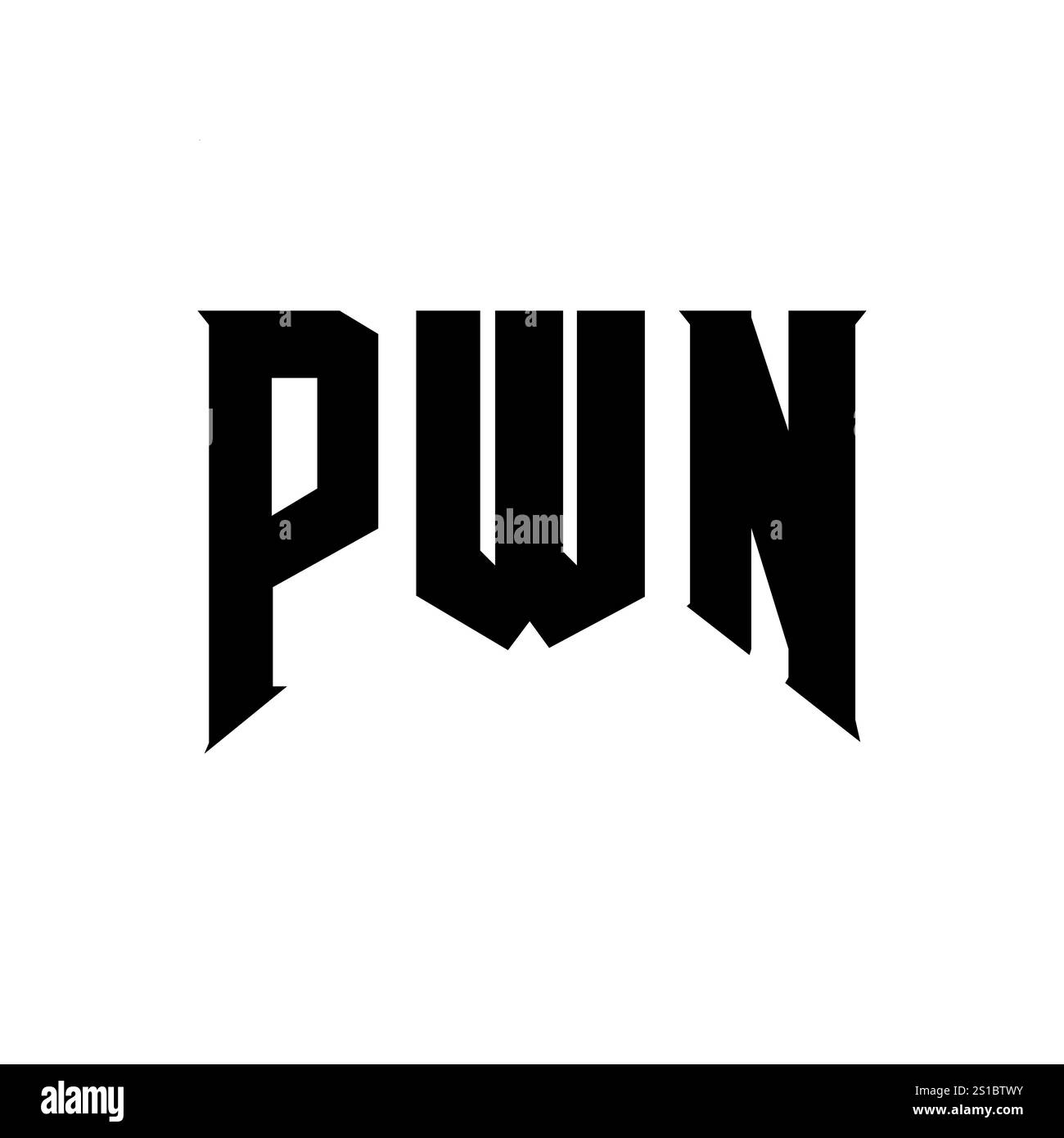PWN letter logo design for technology company. PWN logo design black ...