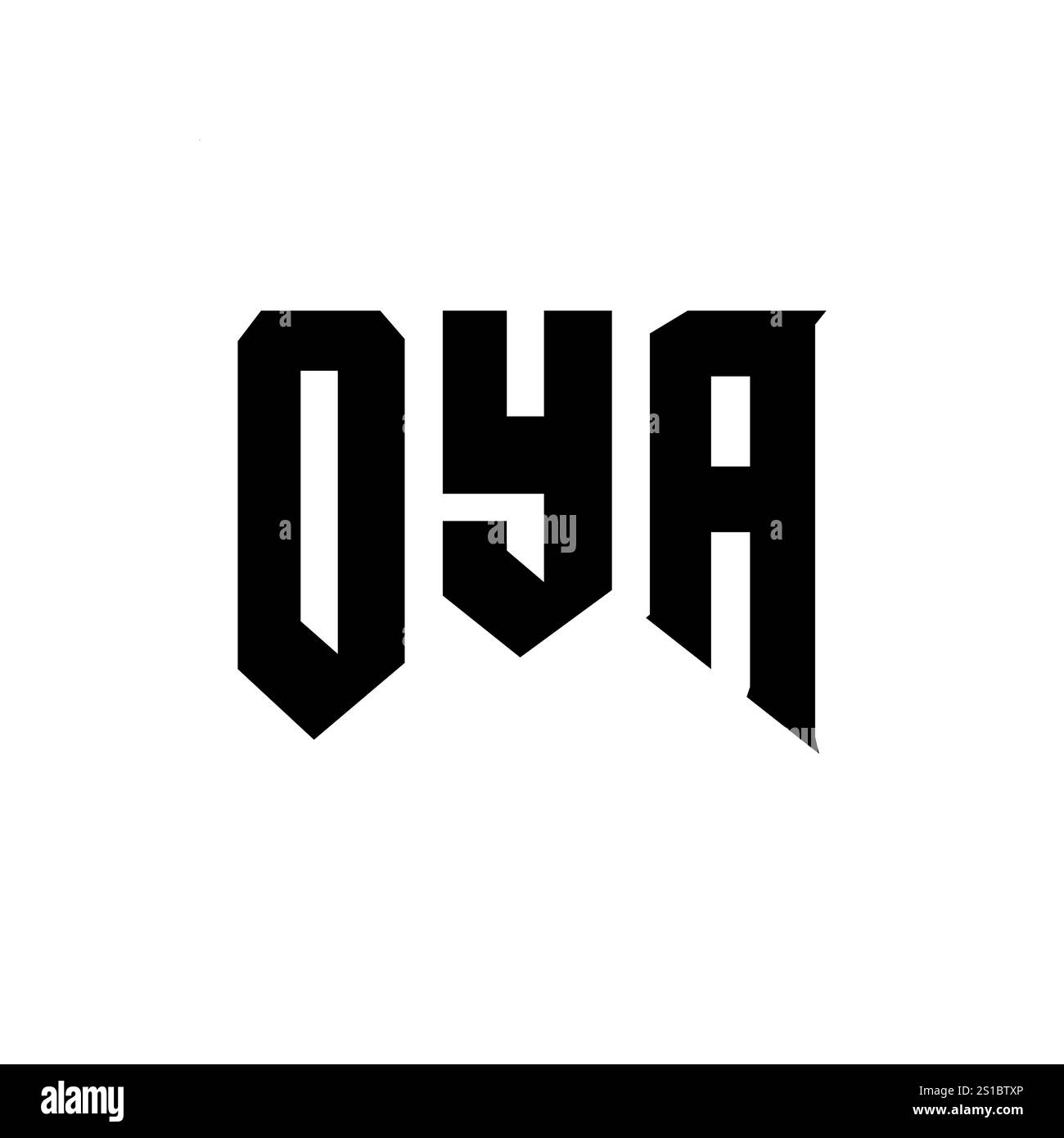 OYA letter logo design for technology company. OYA logo design black ...