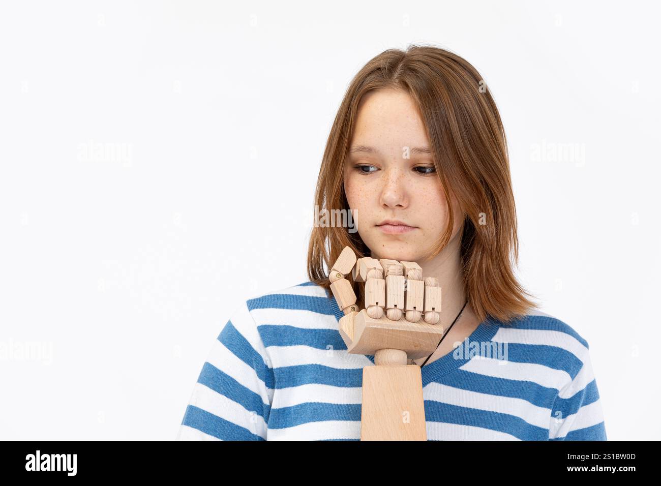 Contemplative Youth with an Articulated Hand Model of Unique Design and ...