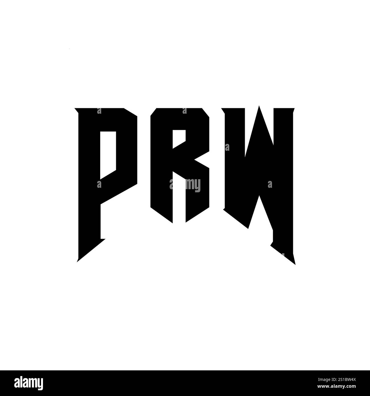 PRW letter logo design for technology company. PRW logo design black ...