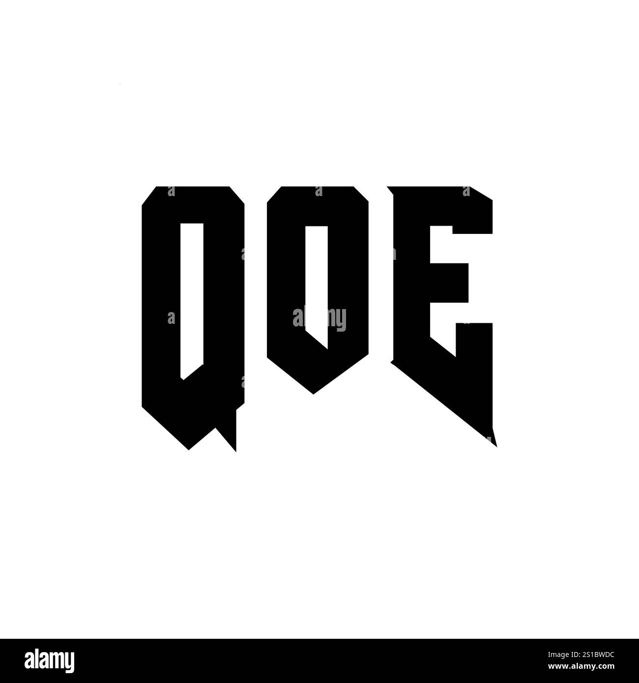 Qoe logo design Stock Vector Images - Alamy