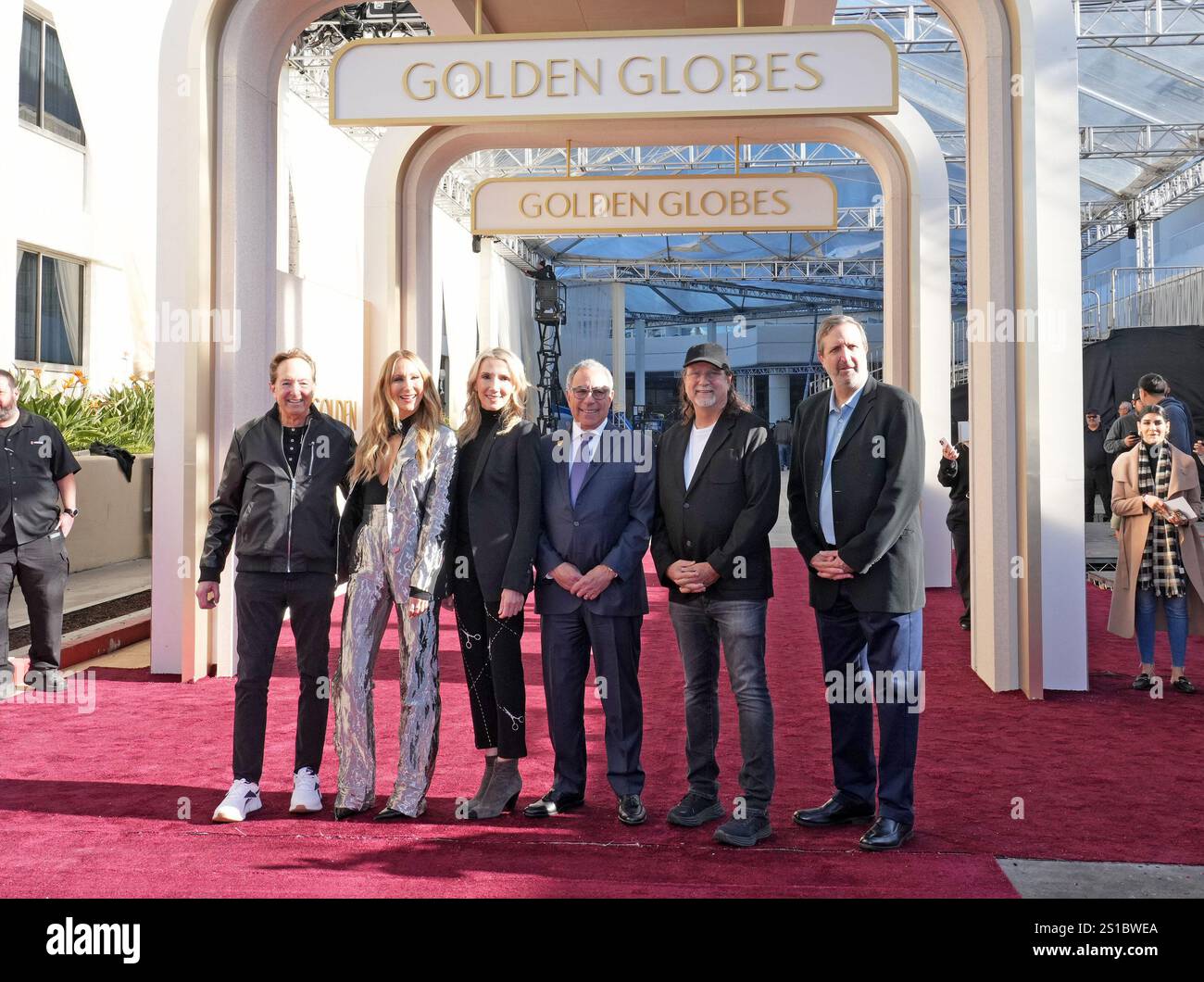 Los Angeles, USA. 02nd Jan, 2025. (L-R) Barry Adelman, Nikki Glaser ...