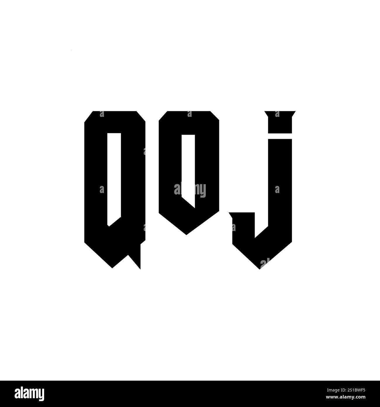 QOJ letter logo design for technology company. QOJ logo design black ...
