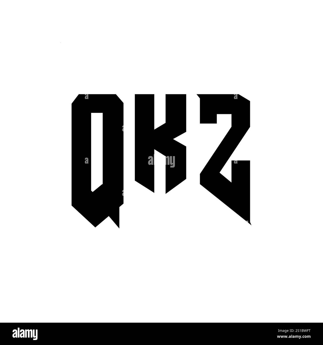 QKZ letter logo design for technology company. QKZ logo design black ...