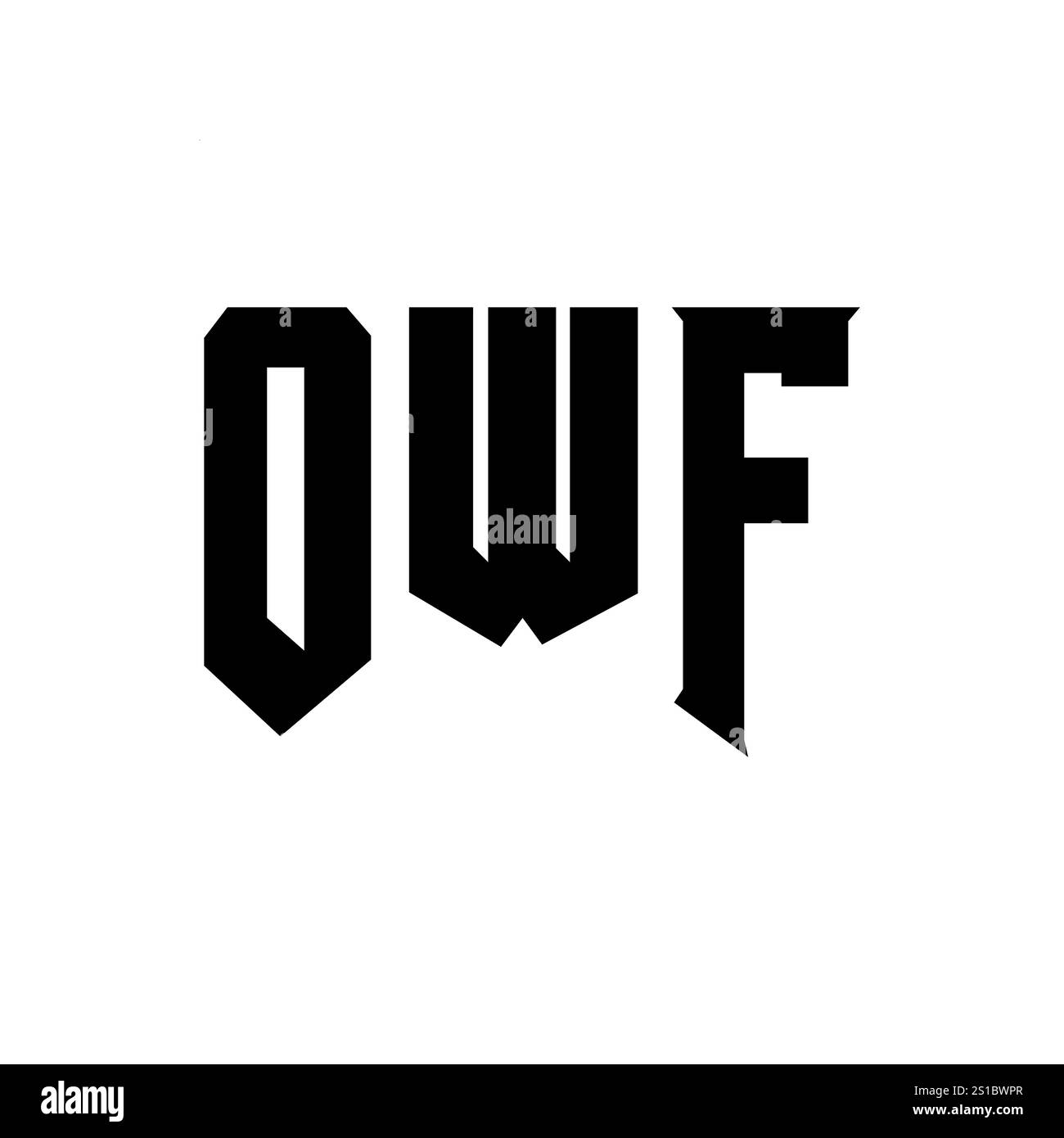 OWF letter logo design for technology company. OWF logo design black ...