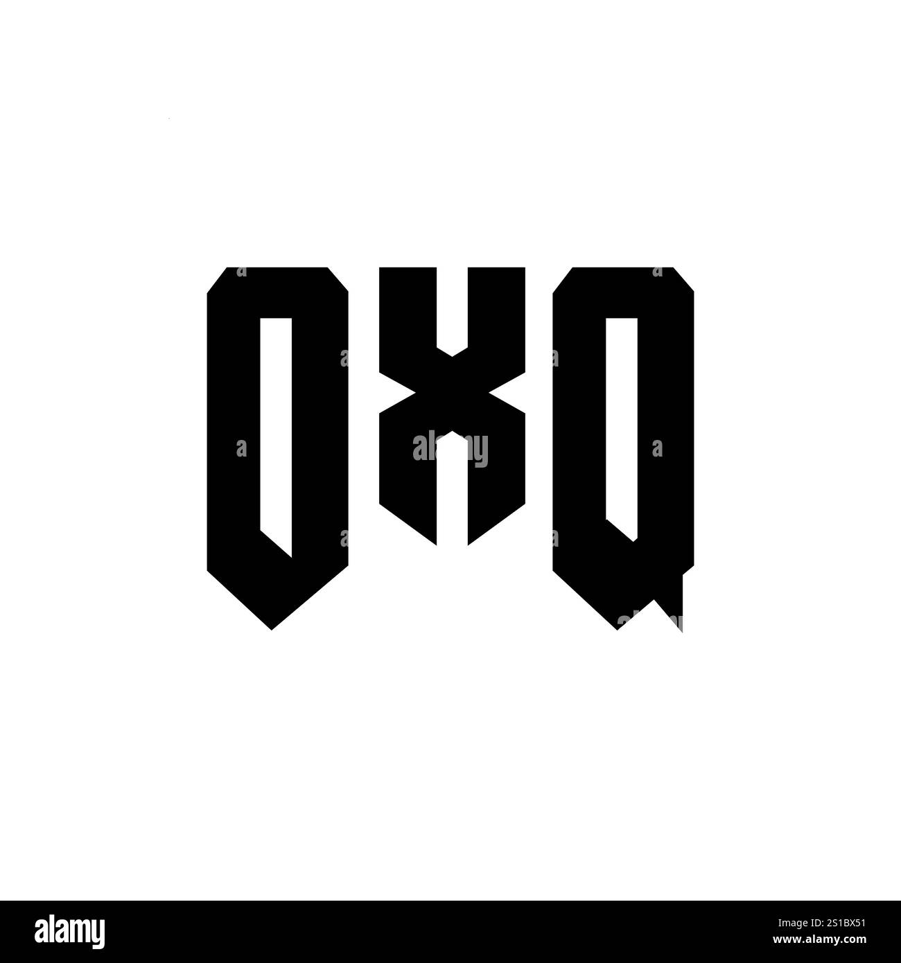 OXQ letter logo design for technology company. OXQ logo design black ...