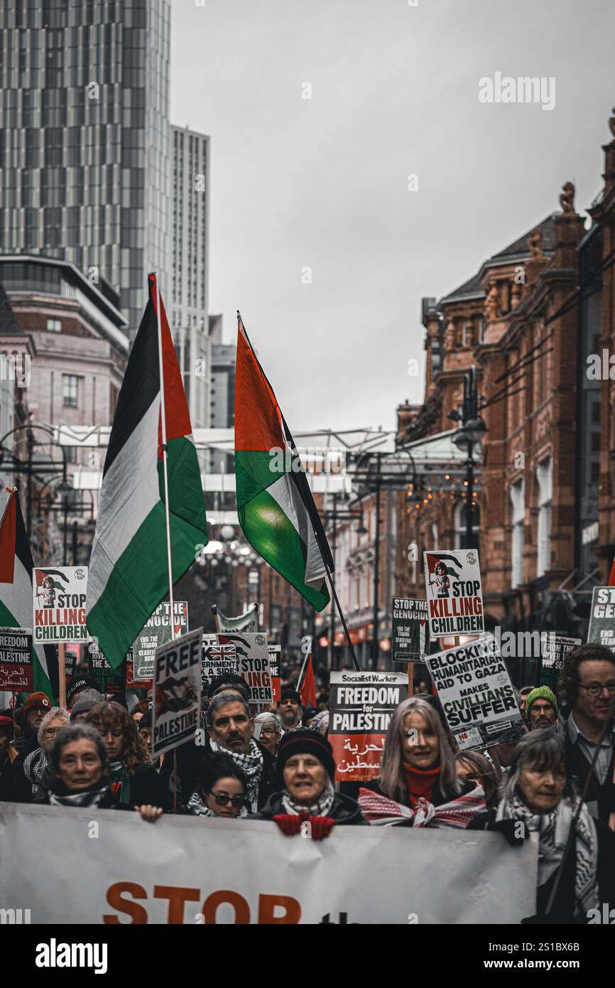 Palestine protest in Leeds 2025 Stock Photo - Alamy