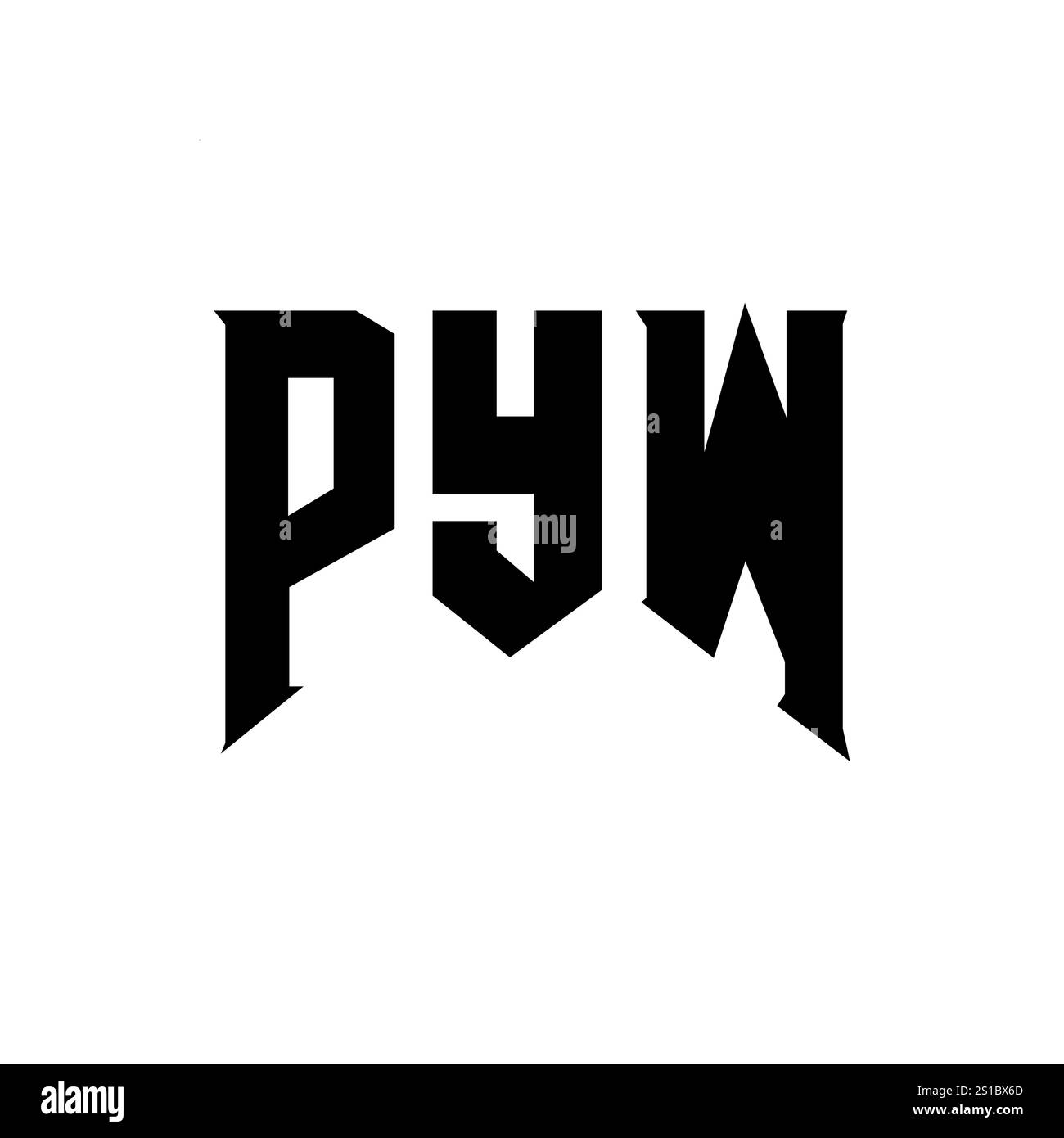 Pyw logo design Stock Vector Images - Alamy