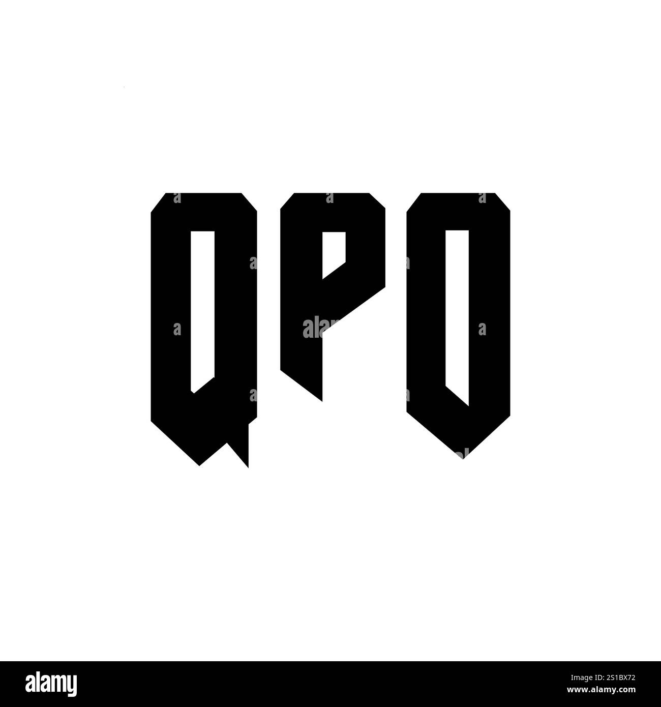 QPO letter logo design for technology company. QPO logo design black ...