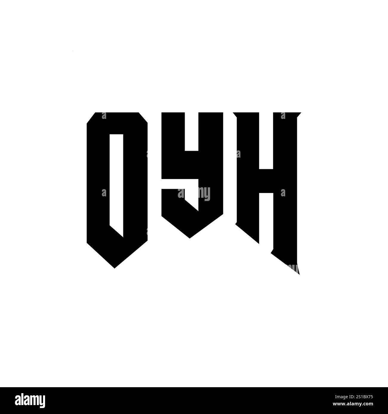 OYH letter logo design for technology company. OYH logo design black ...