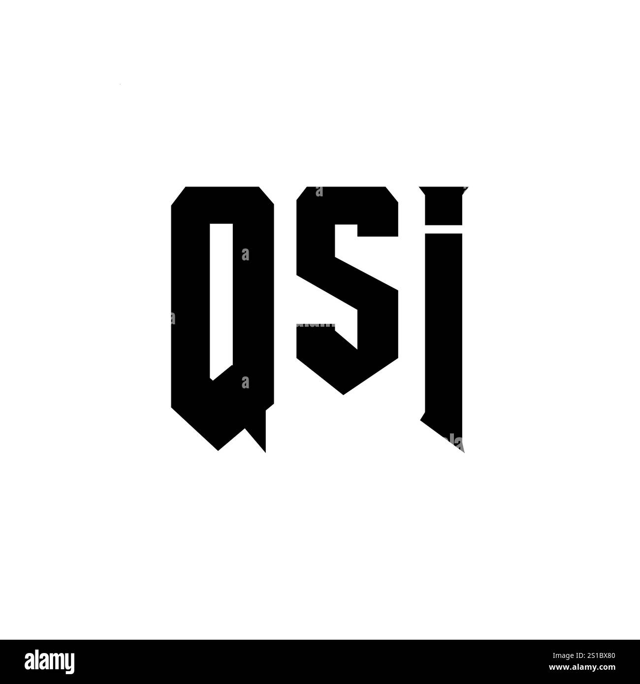QSI letter logo design for technology company. QSI logo design black ...