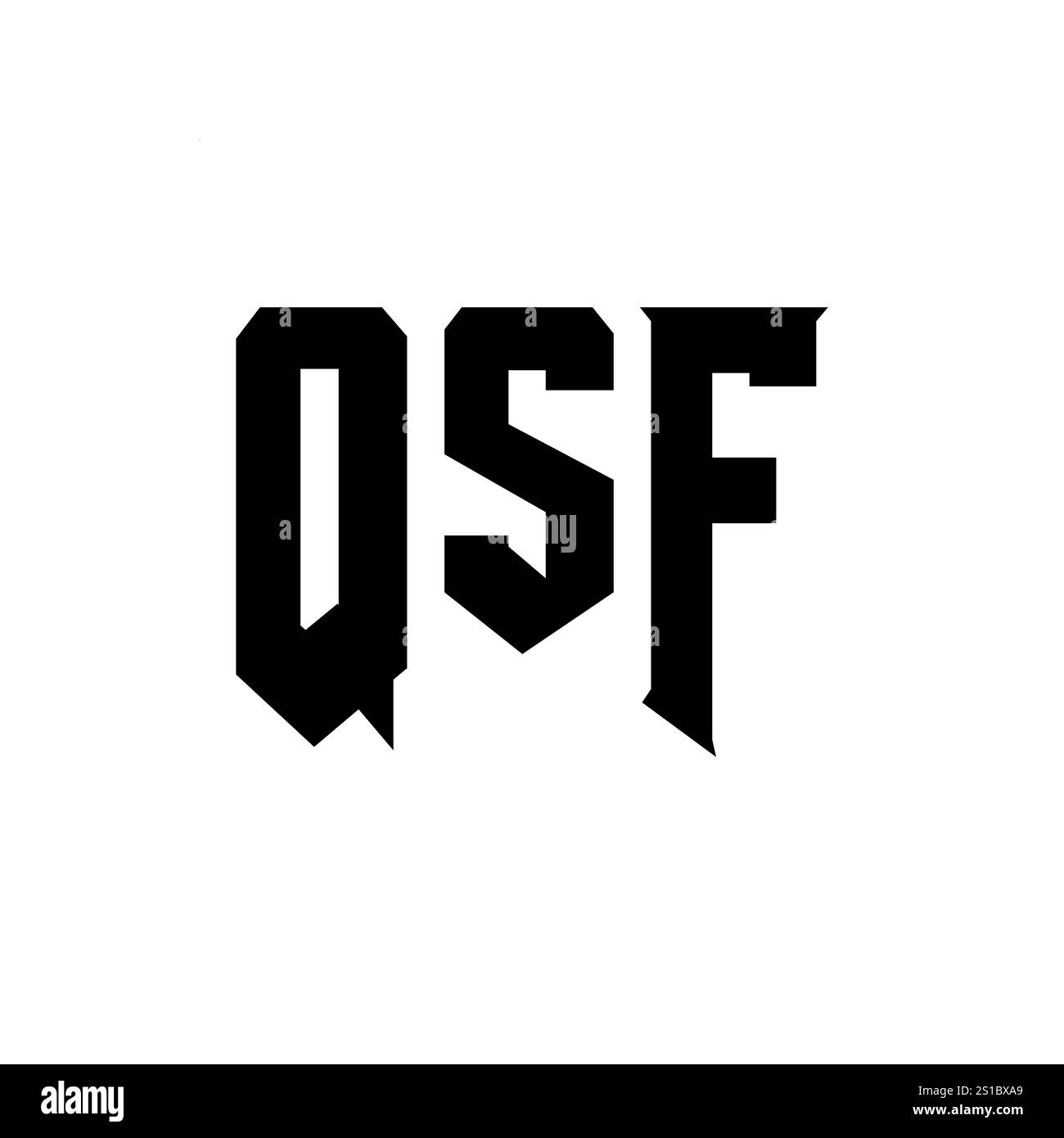 QSF letter logo design for technology company. QSF logo design black ...