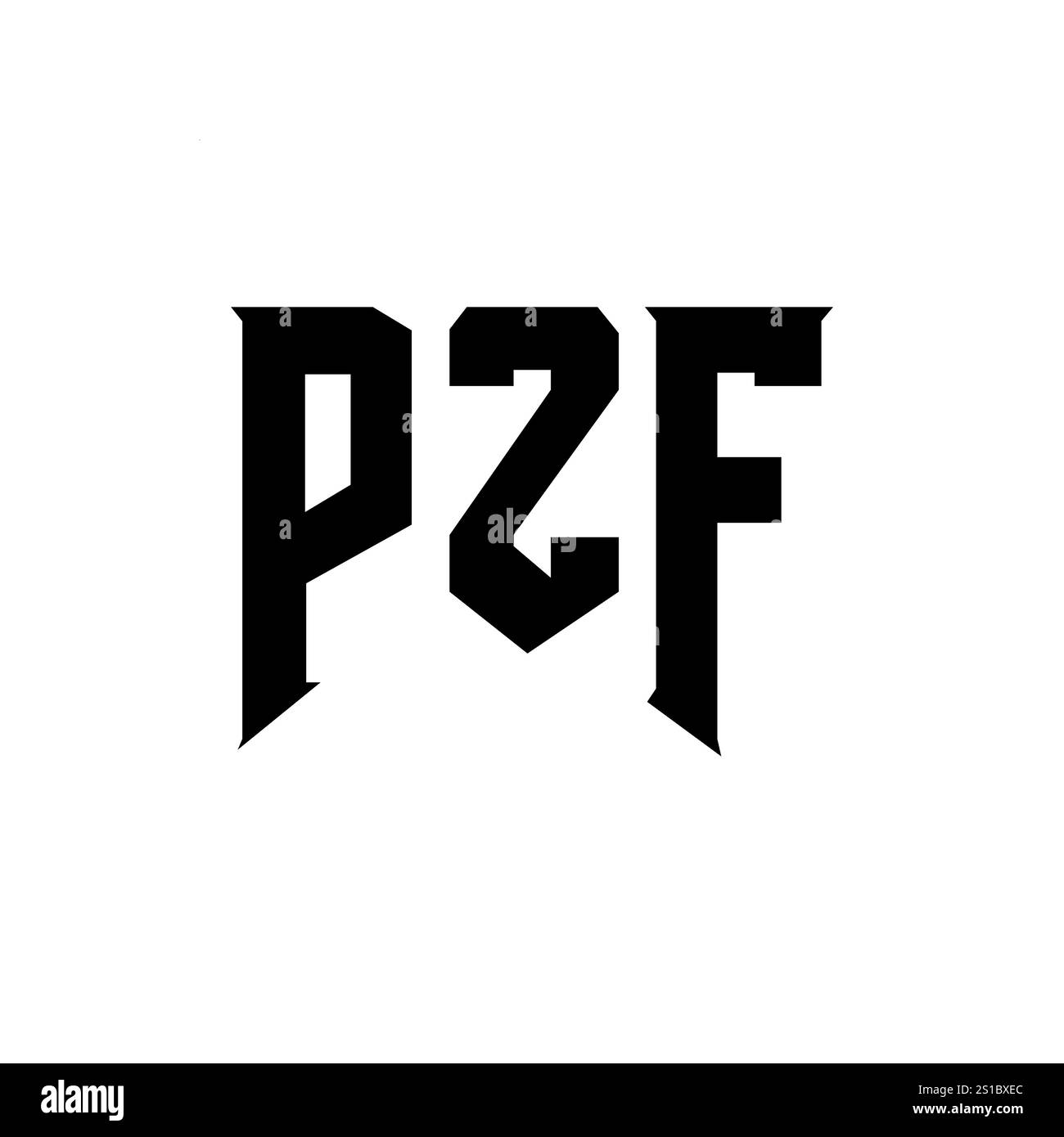 PZF letter logo design for technology company. PZF logo design black ...