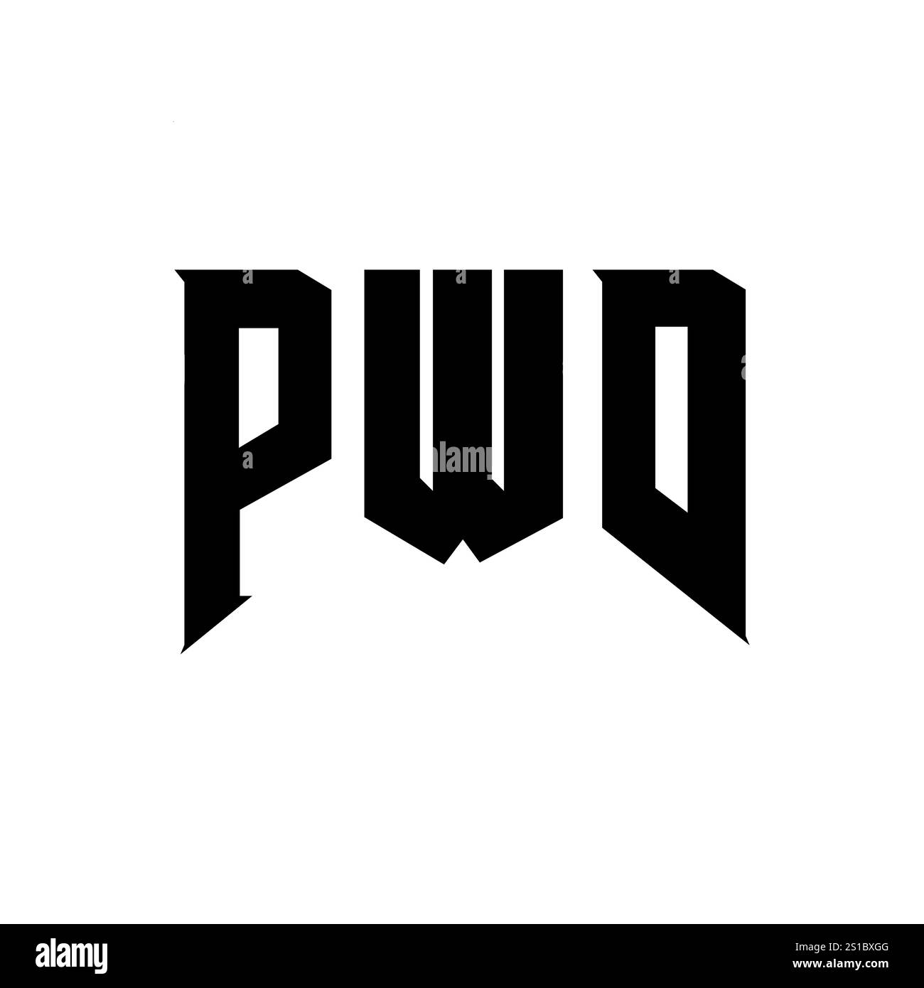 PWD letter logo design for technology company. PWD logo design black ...