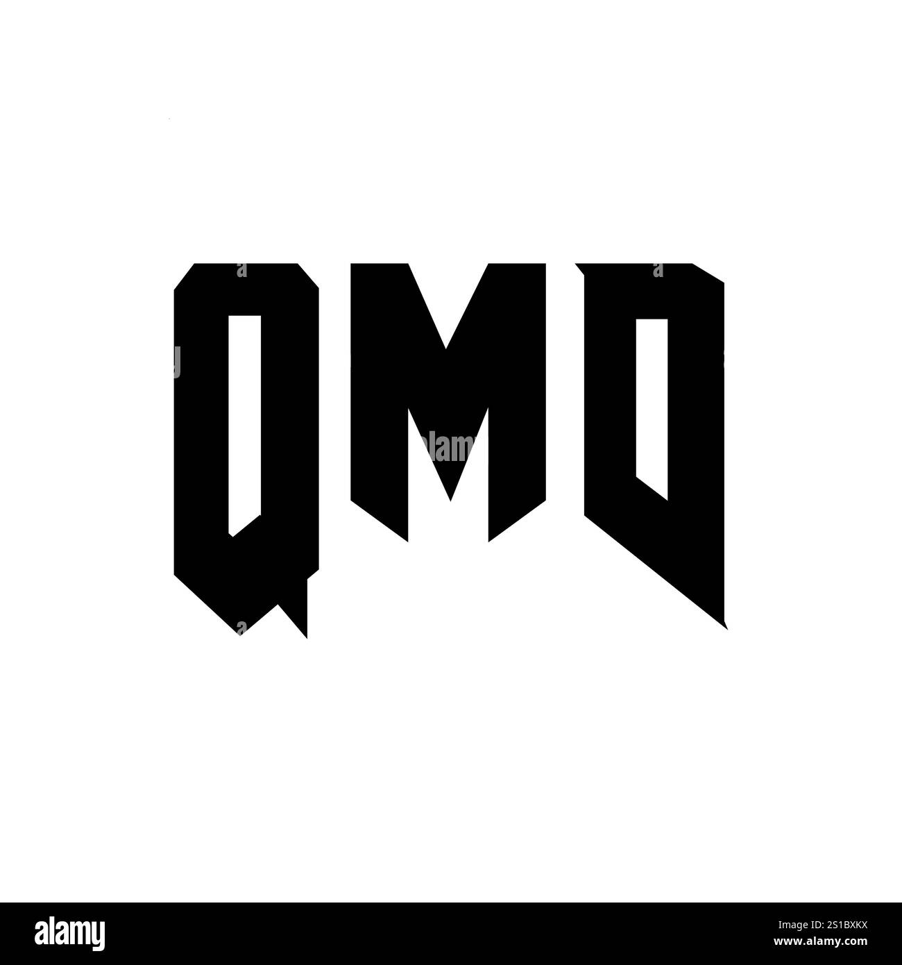 QMD letter logo design for technology company. QMD logo design black and white color combination ...