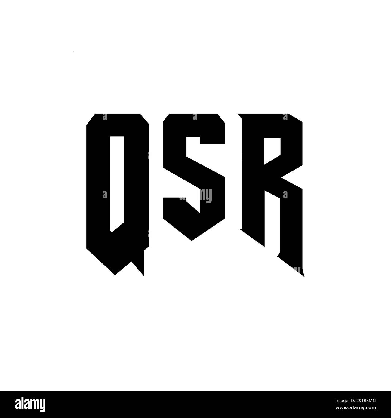 QSR letter logo design for technology company. QSR logo design black ...