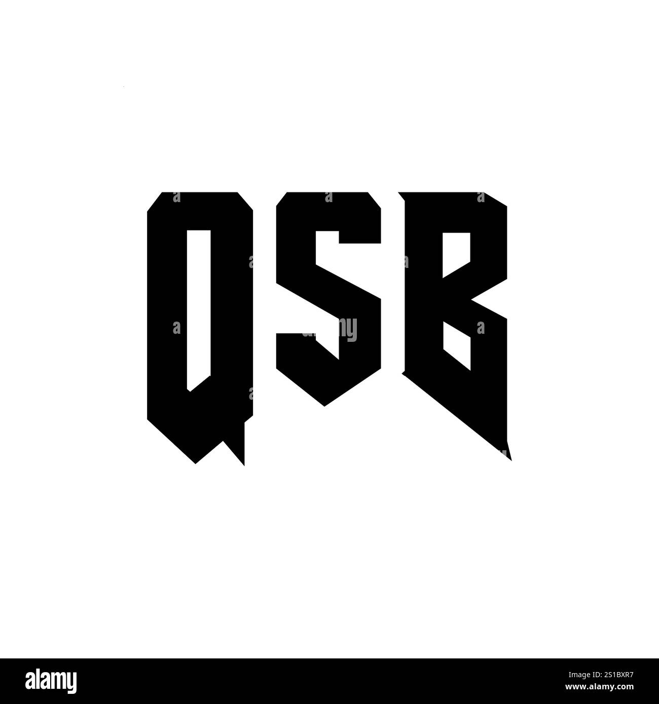 QSB letter logo design for technology company. QSB logo design black ...