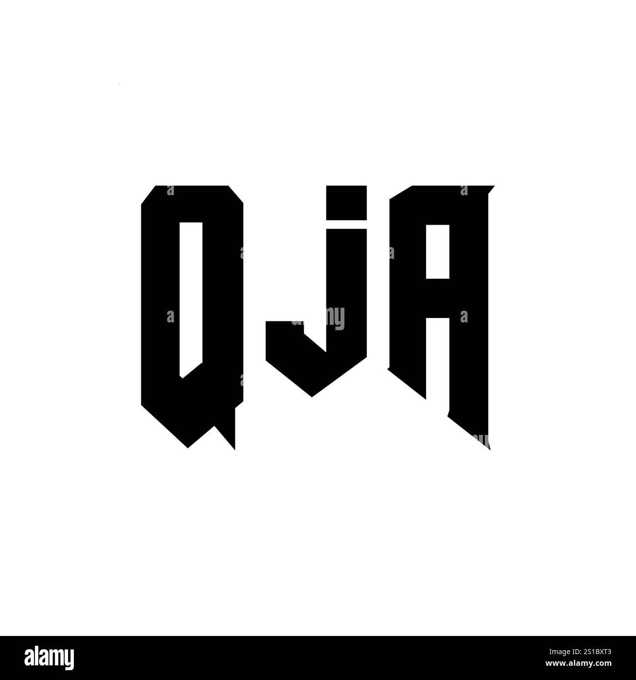 QJA letter logo design for technology company. QJA logo design black ...