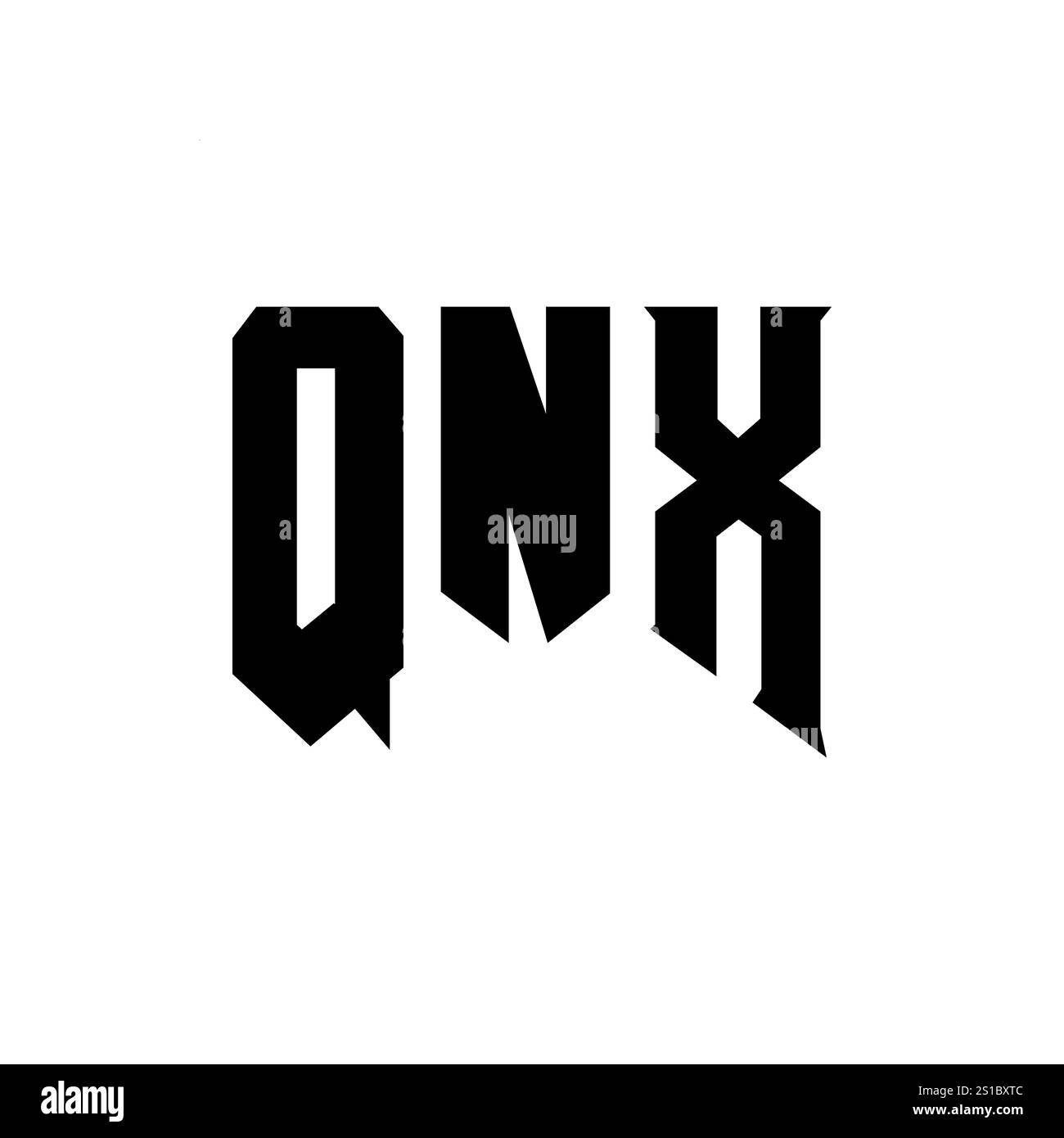 QNX letter logo design for technology company. QNX logo design black ...