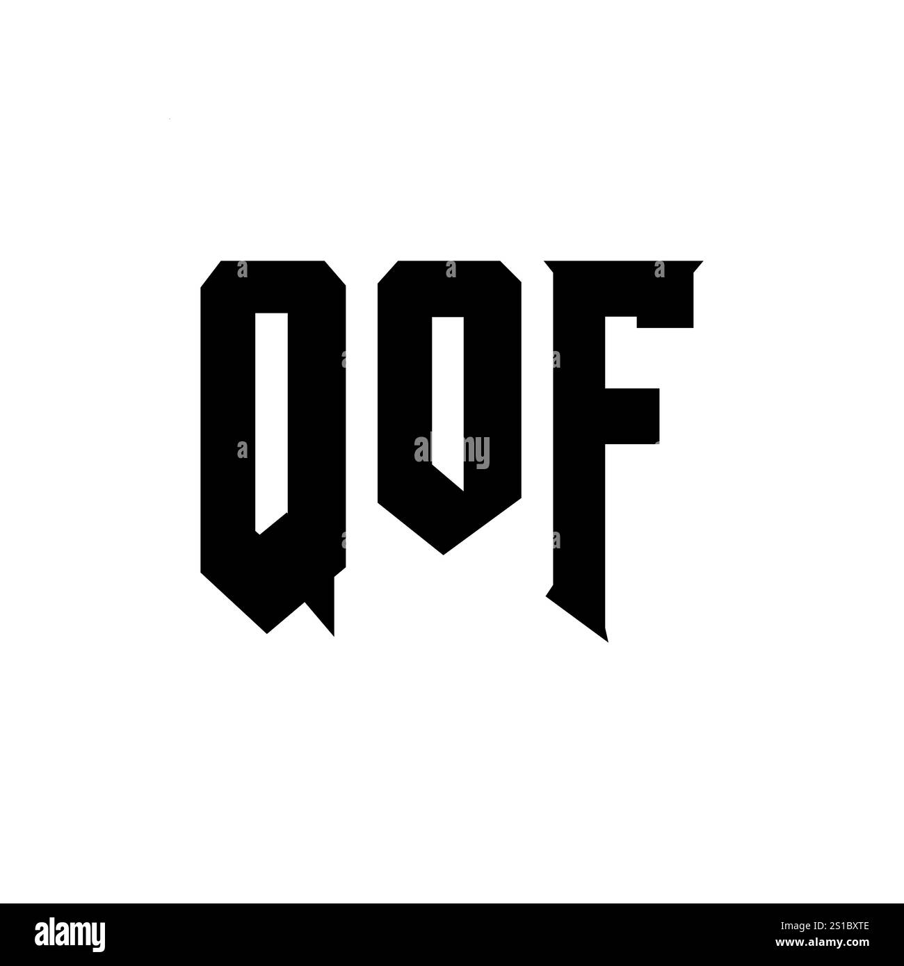 QOF letter logo design for technology company. QOF logo design black ...