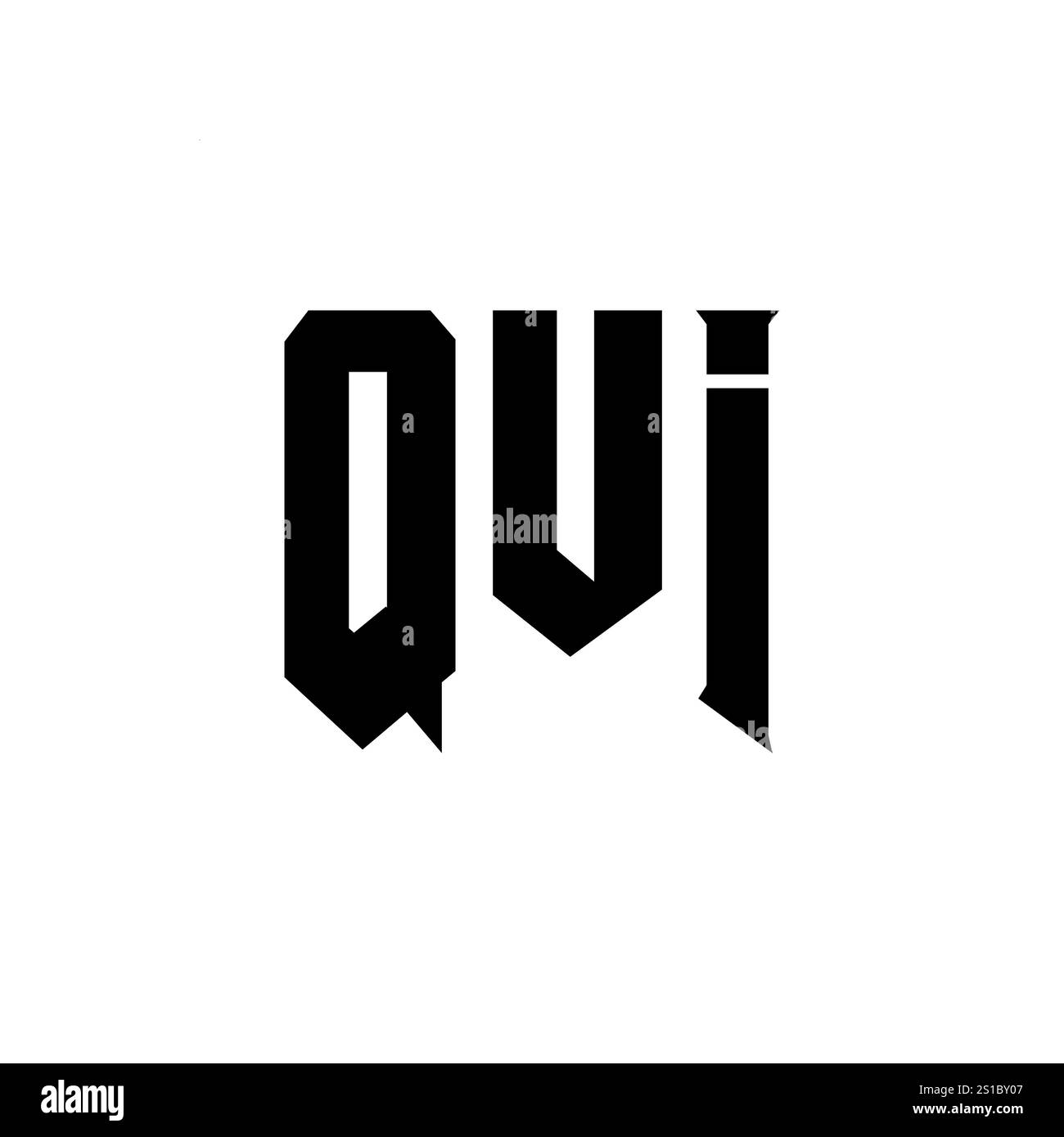 QUI letter logo design for technology company. QUI logo design black ...